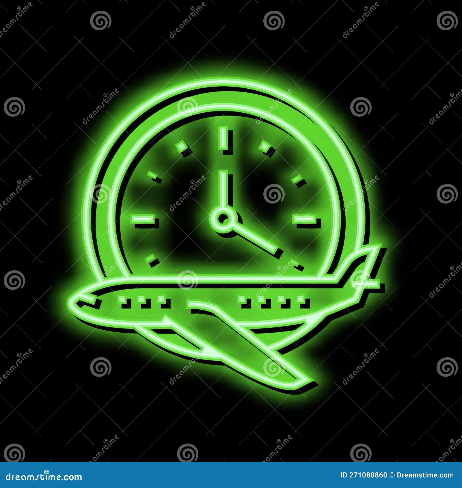 Flight Hours School Neon Glow Icon Illustration Stock Vector ...