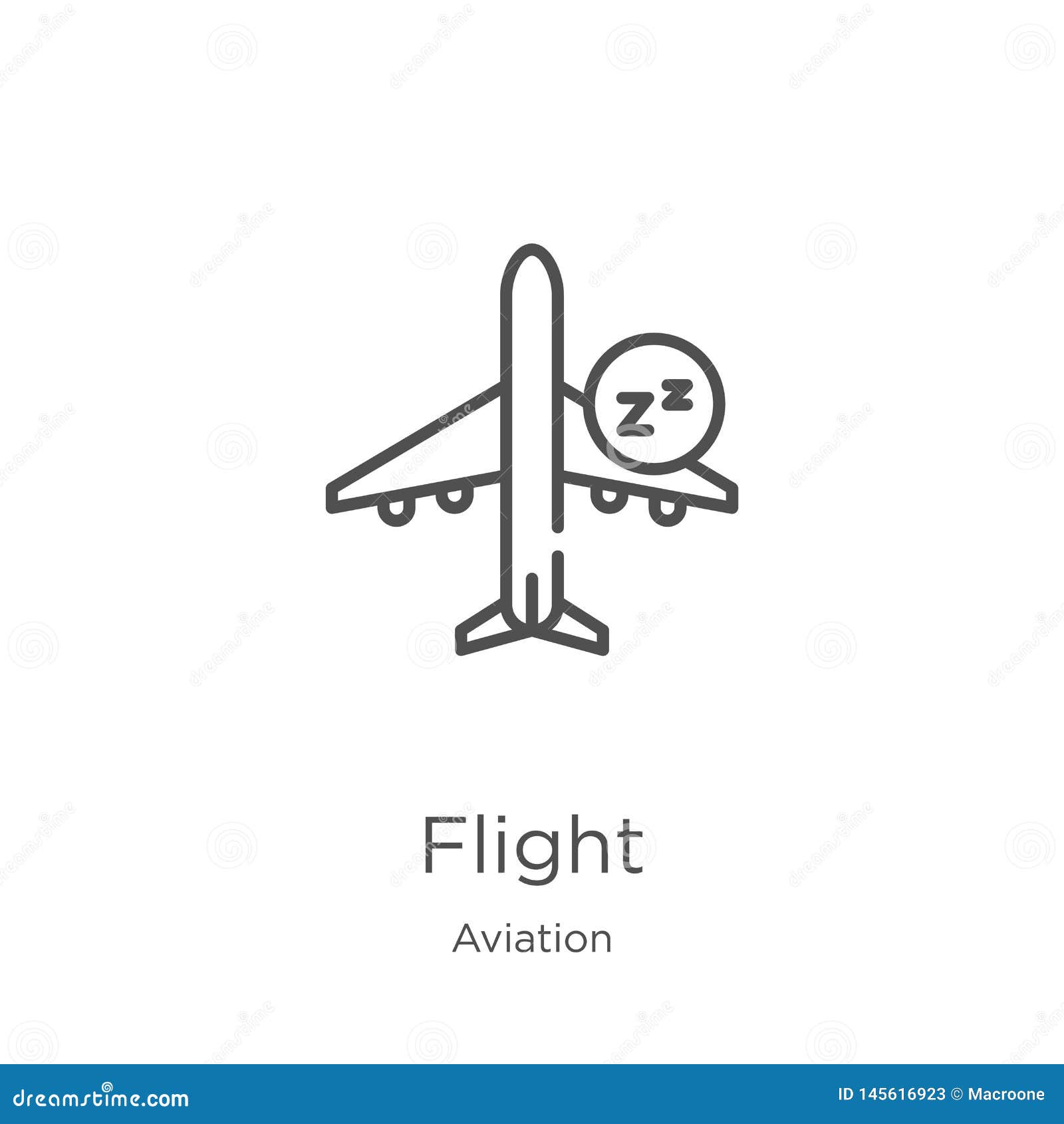 Flight Icon Vector from Aviation Collection. Thin Line Flight Outline ...