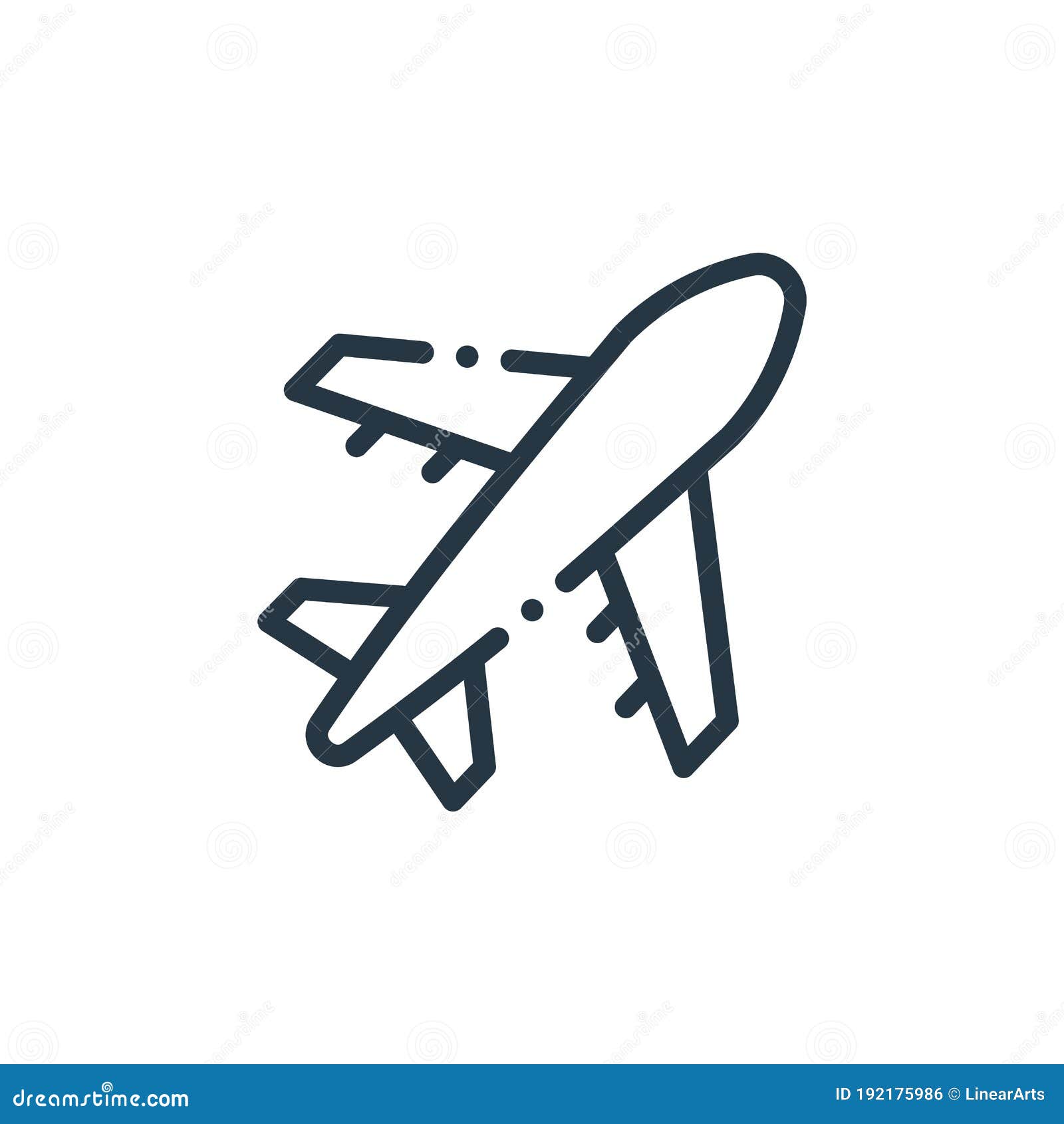 Flight Icon Vector From Travel And Adventure Concept. Thin Line ...