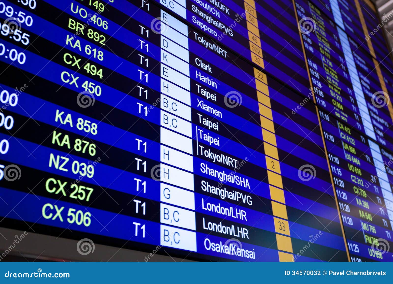 Flight Information Board in Airport. Stock Photo - Image of city, chart ...