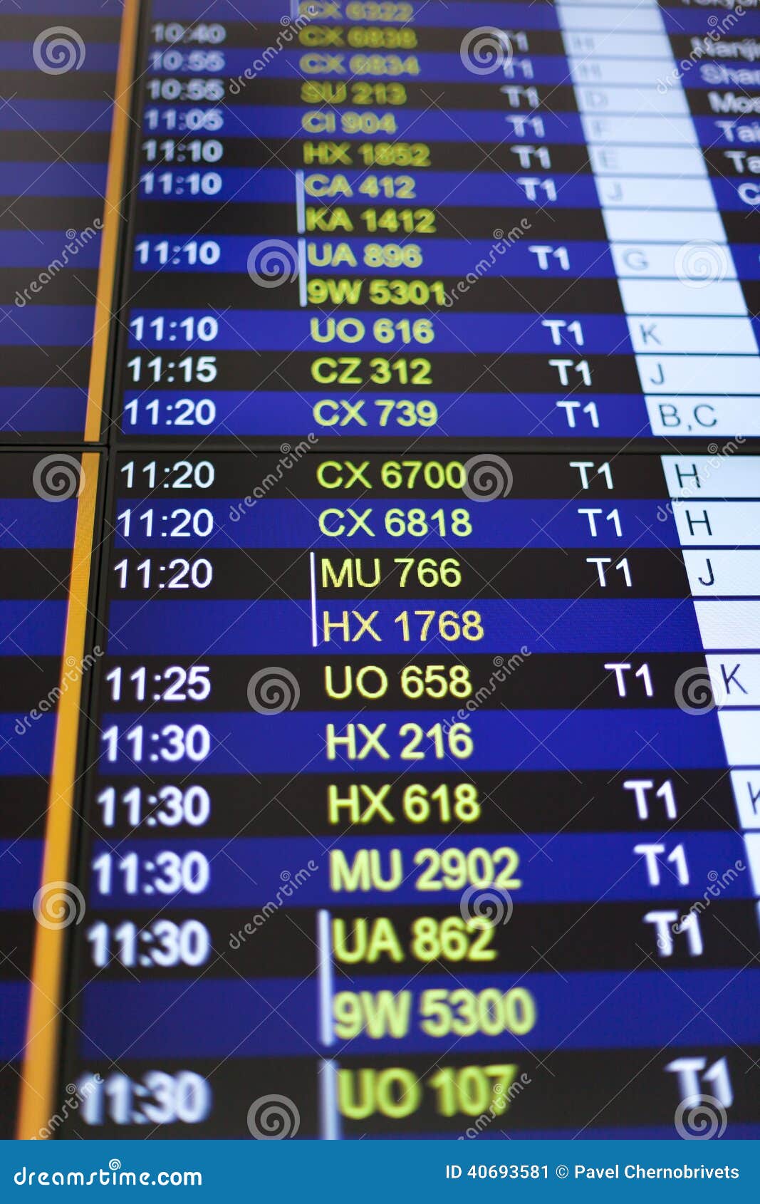 Flight Information Board in Airport. Stock Image - Image of flight ...