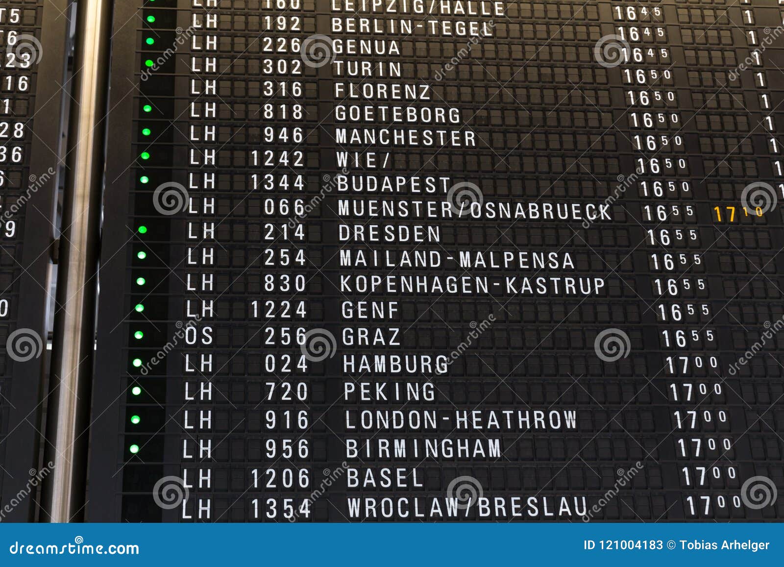 Flight Information Charts at an Airport Editorial Stock Photo - Image ...