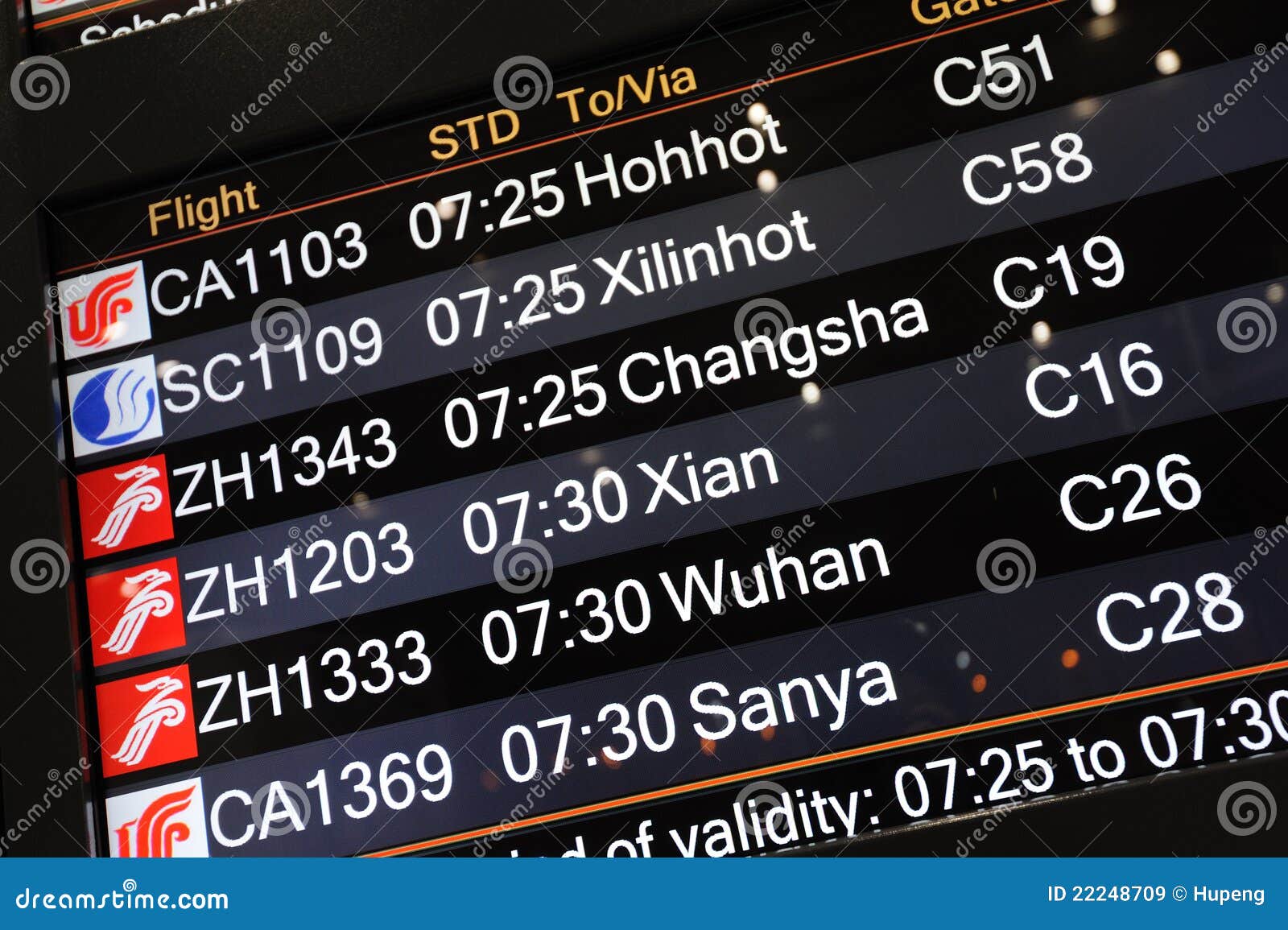 Flight Information Panel Royalty-Free Stock Photography | CartoonDealer ...