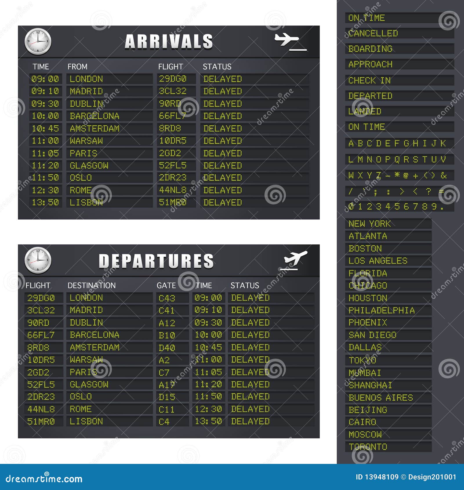 Flight Information Check Mark. Qr Code Scan Icon. Exclamation Mark ...