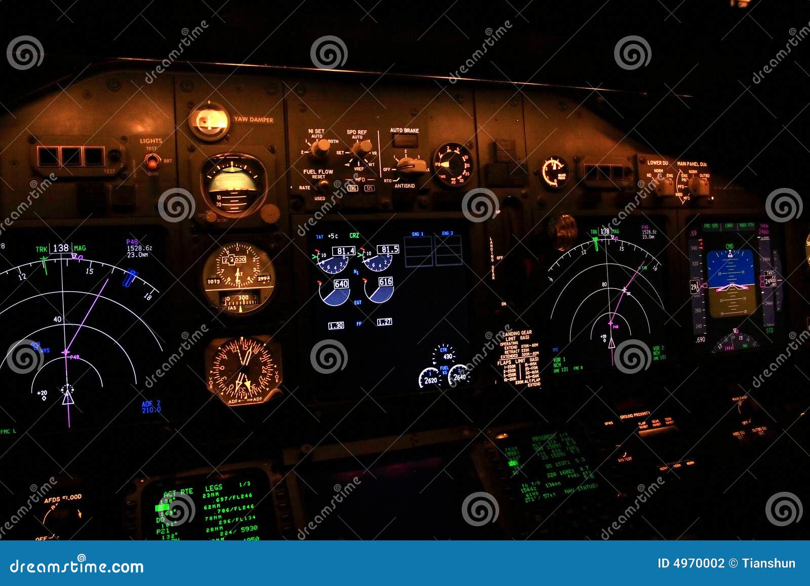 Flight instrument at night stock photo. Image of aircraft - 4970002