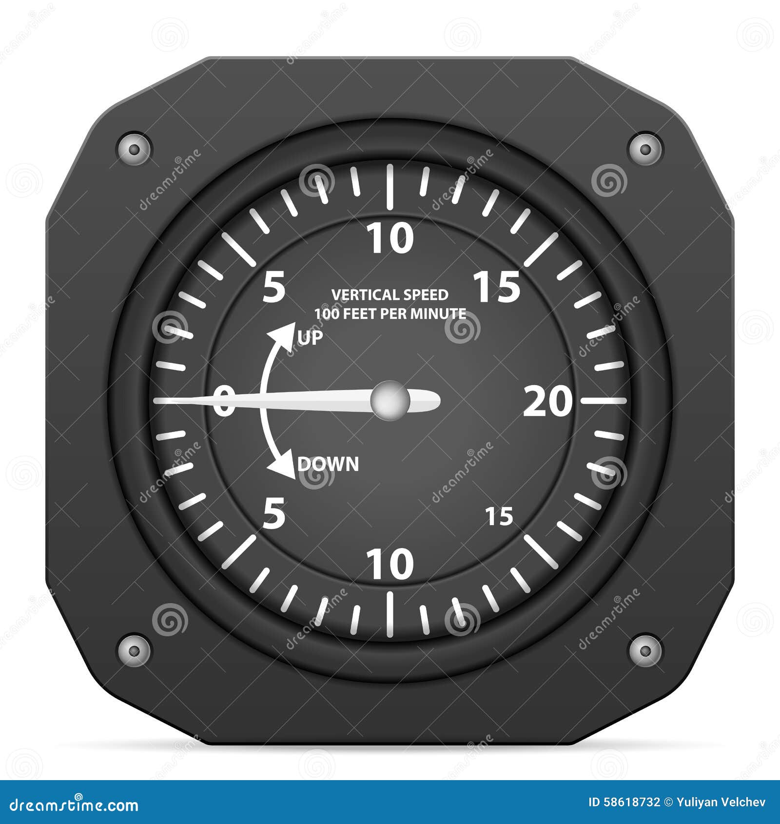 Flight Instrument Heading Indicator Vector Illustration | CartoonDealer ...