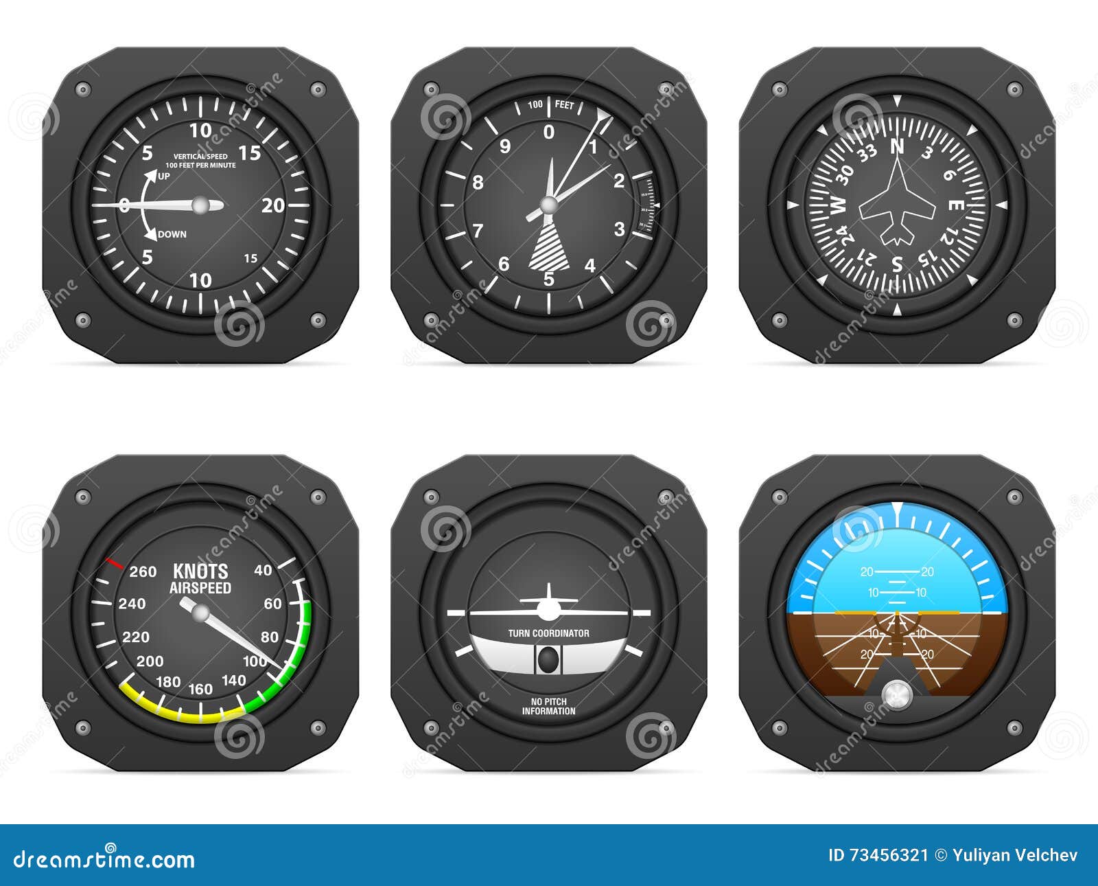 Aircraft Instruments Set #1 Royalty-Free Stock Photo | CartoonDealer ...