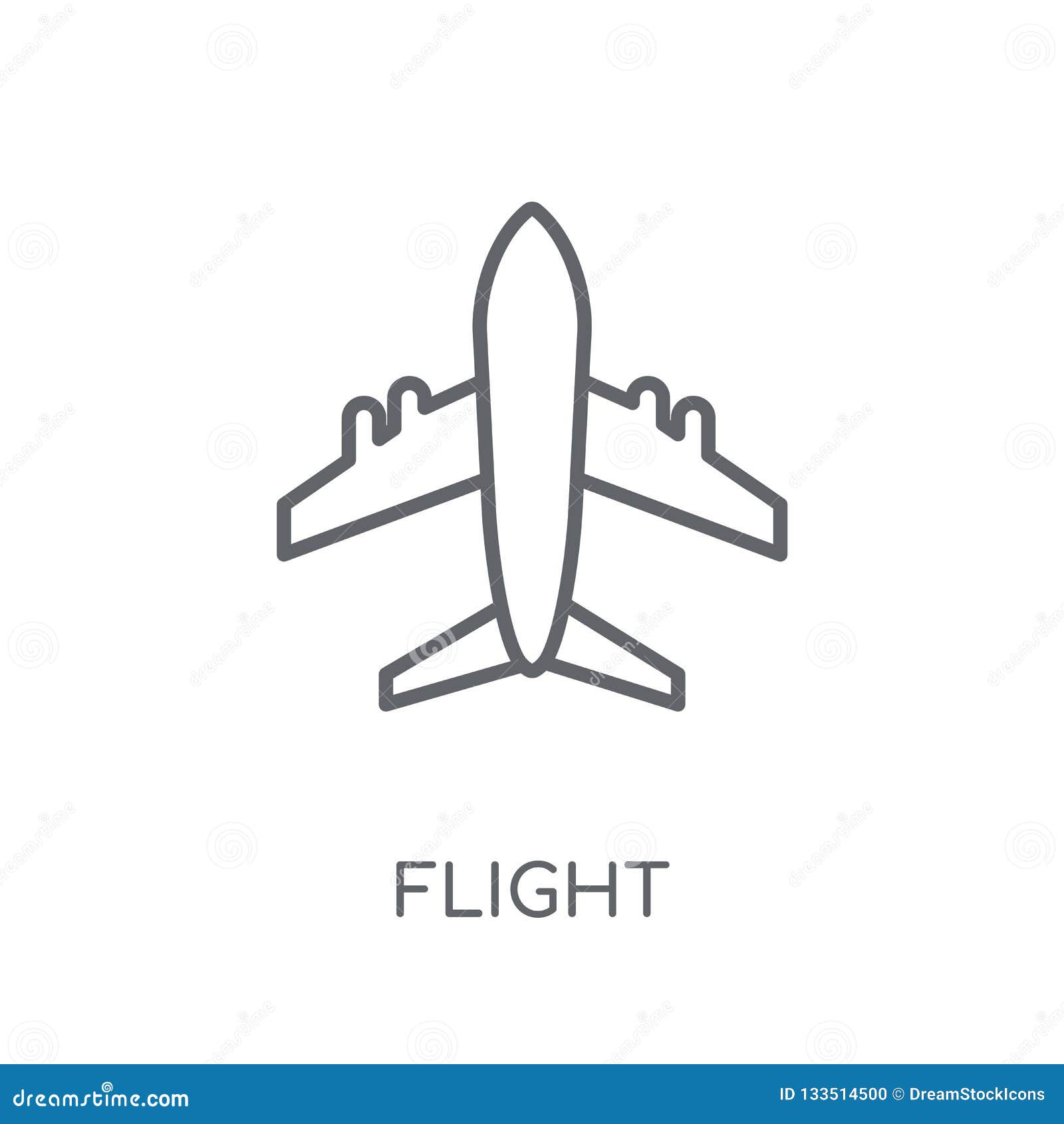 Flight Linear Icon. Modern Outline Flight Logo Concept on White Stock ...