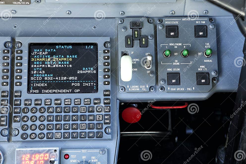 Flight Management System Control Panel Stock Photo - Image of plane ...