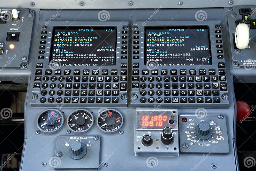 Flight management system stock image. Image of light - 72248489