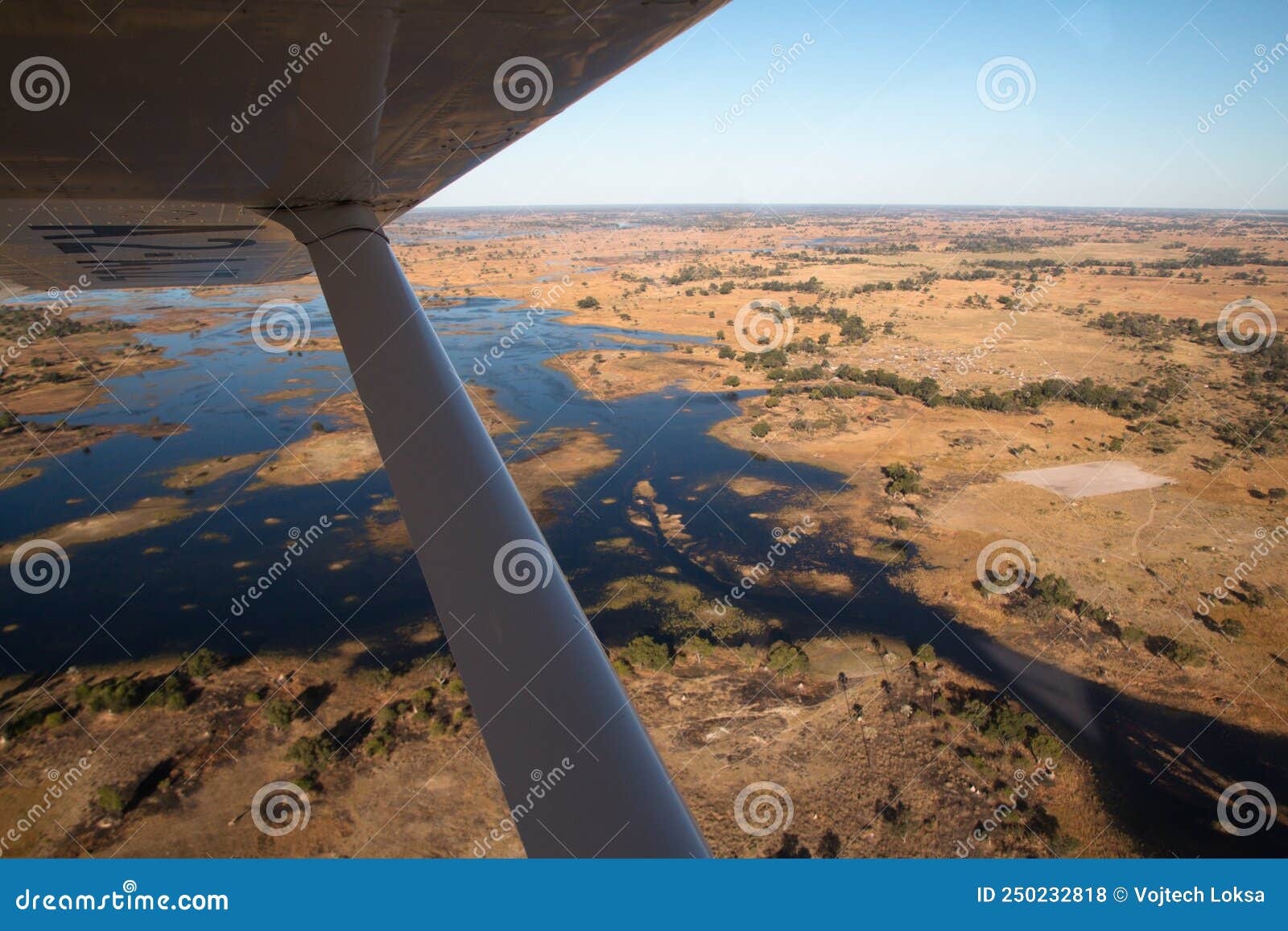 Flight from Maun into the Okavango Delta Stock Photo - Image of ...