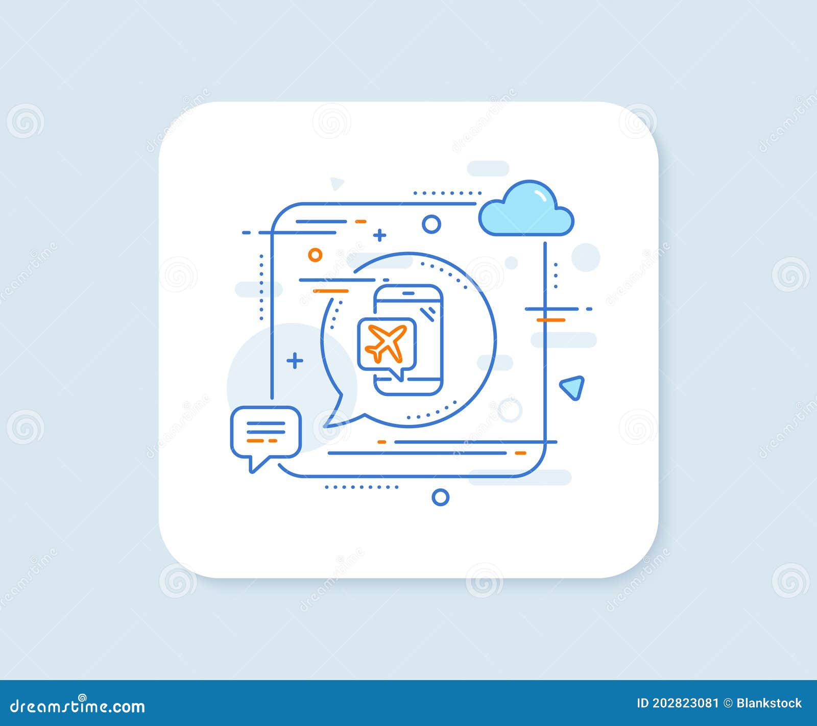 Flight Mode Line Icon. Airplane Mode Sign. Vector Stock Vector ...
