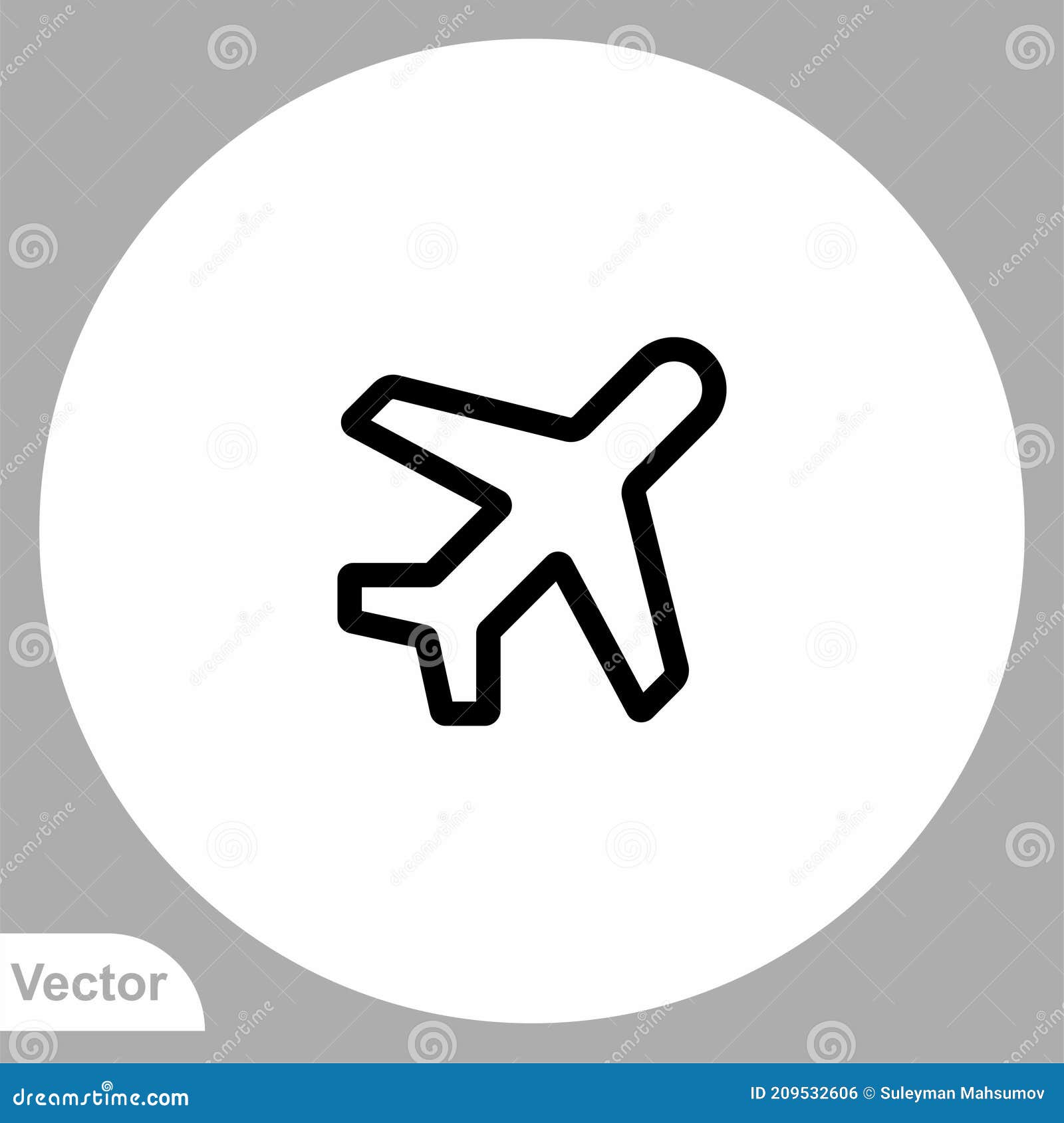 Flight Mode Vector Icon Sign Symbol Stock Illustration - Illustration ...