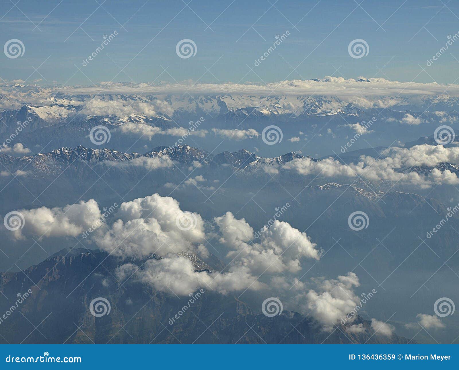 Aerial view of the Alps stock image. Image of swiss - 136436359
