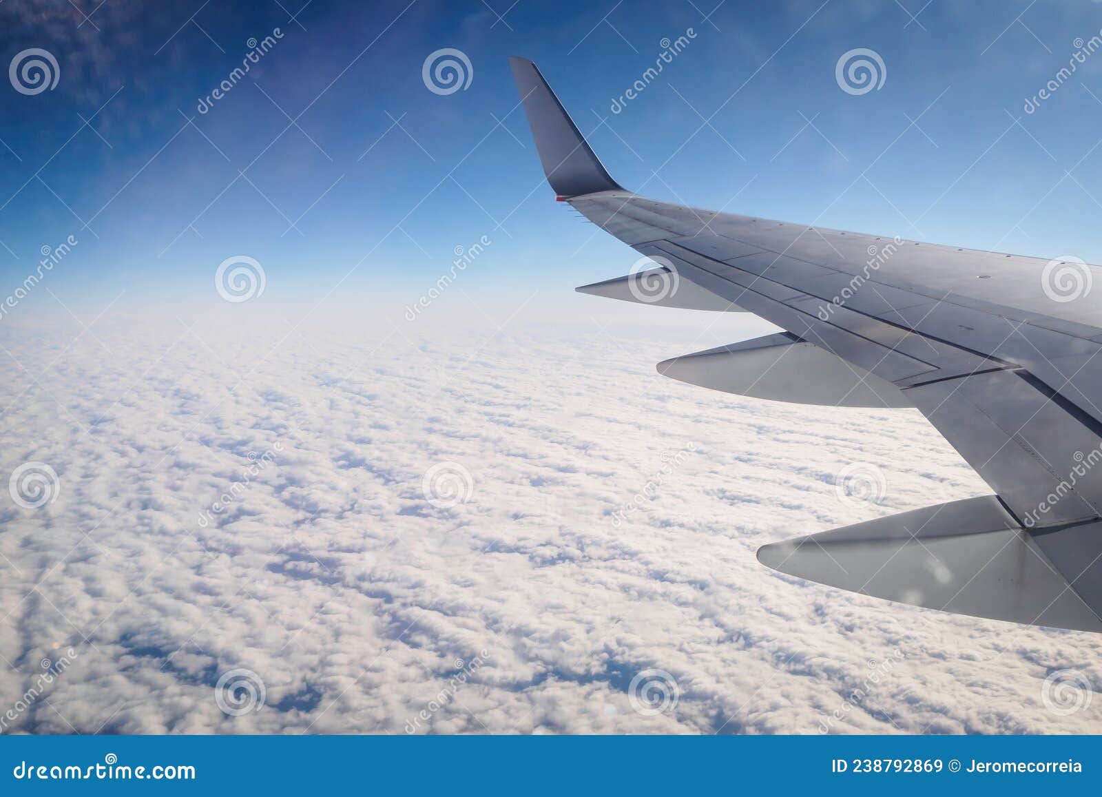 Flight Over an Ocean of Clouds Towards NYC Stock Image - Image of ...
