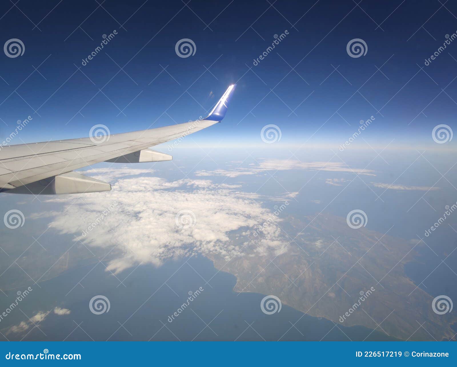 A Flight Over the Thasos Island Stock Image - Image of flight, plane ...