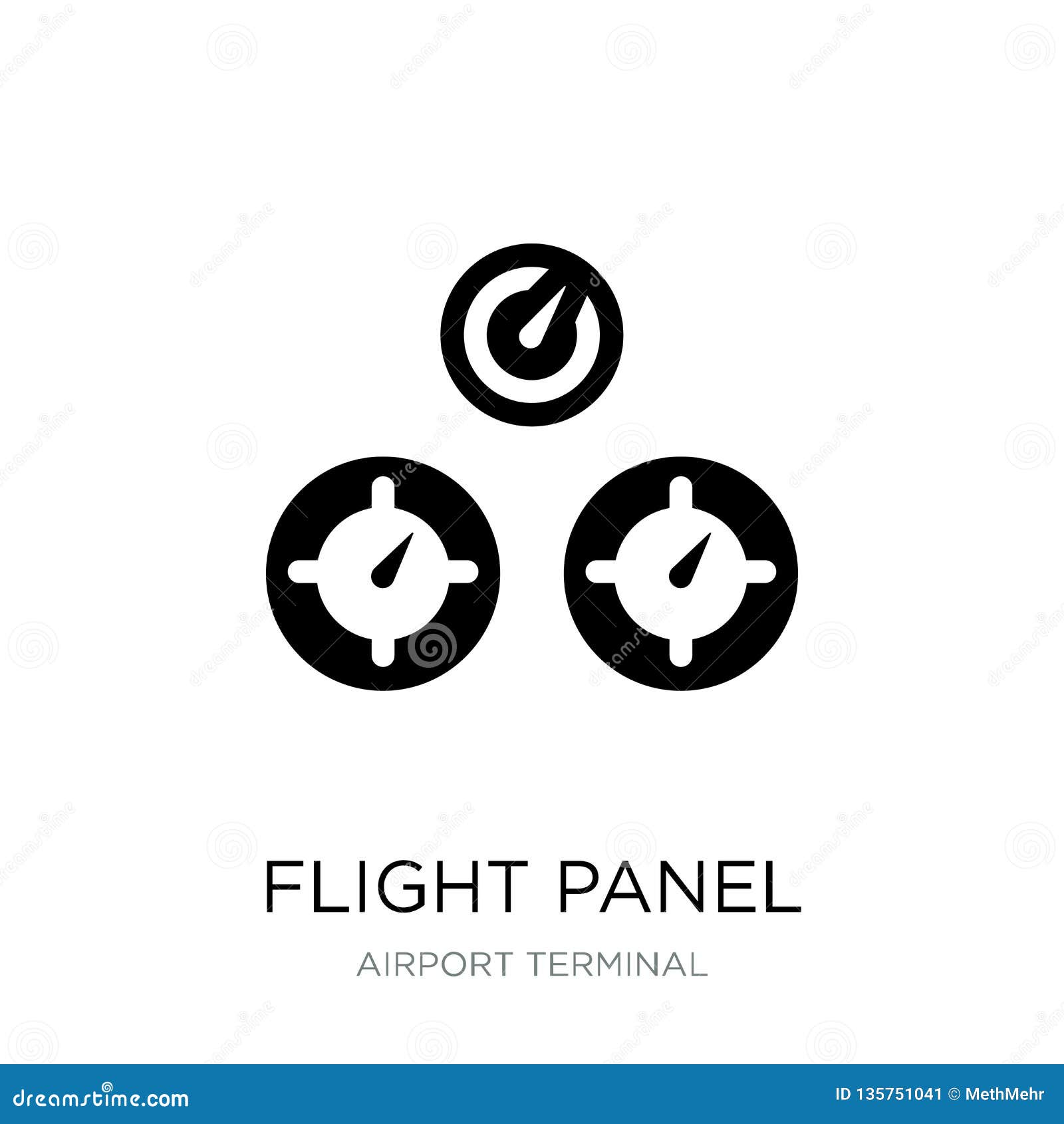 Flight Panel Icon On White Background. Simple Element Illustration From ...