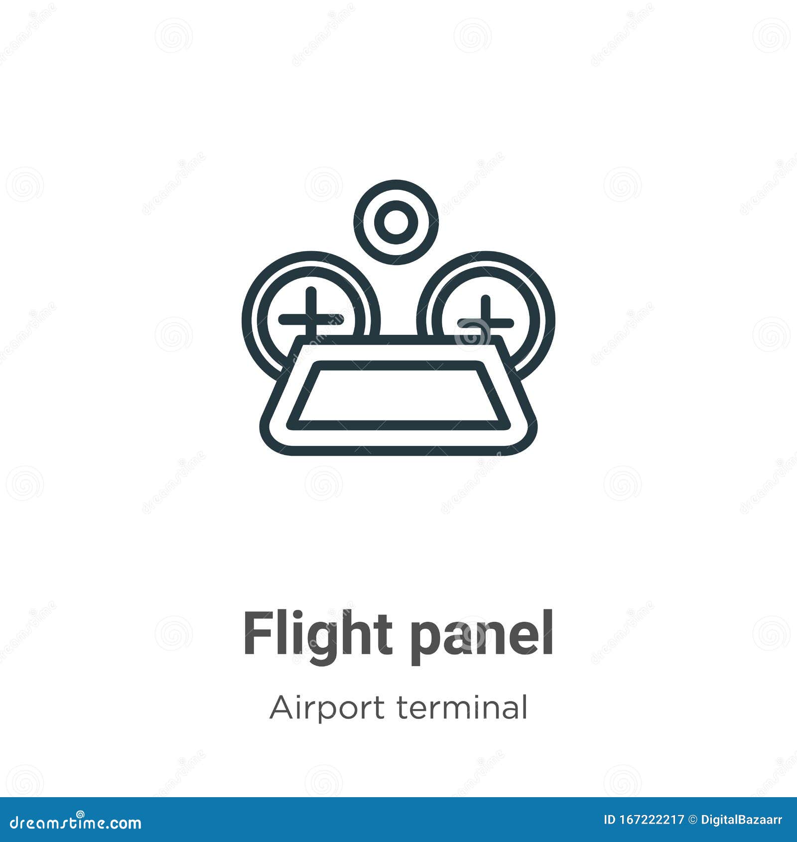 Flight Panel Icon On White Background. Simple Element Illustration From ...