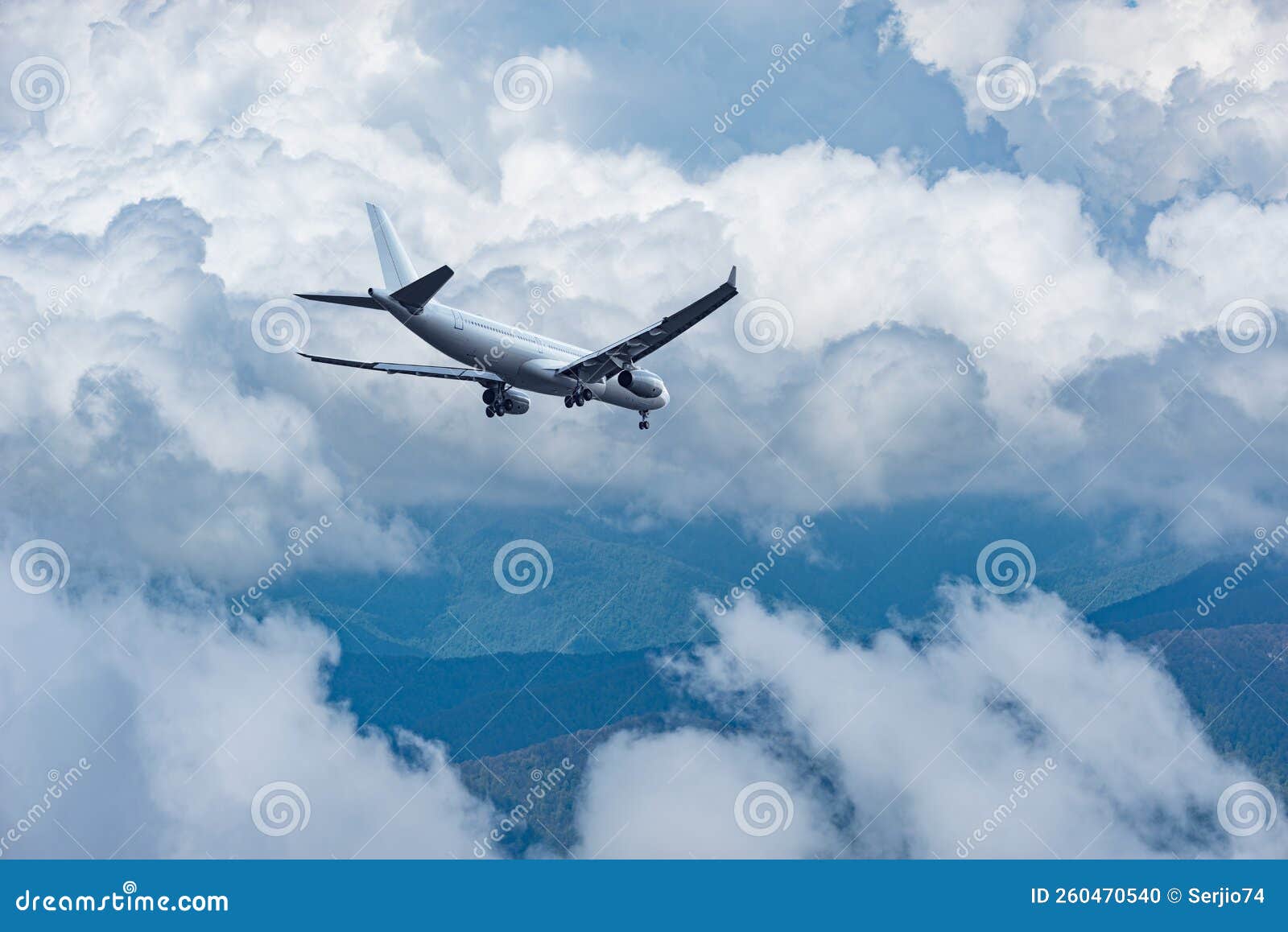 Flight of the Passenger Plane Stock Photo - Image of travel, reactive ...