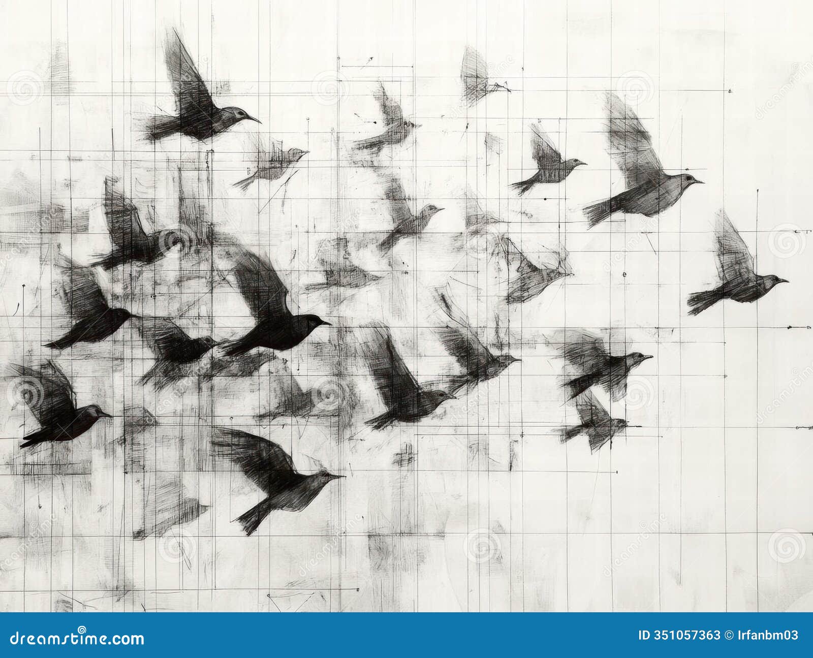 Flight Patterns, a Study in Motion and Geometry Stock Illustration ...