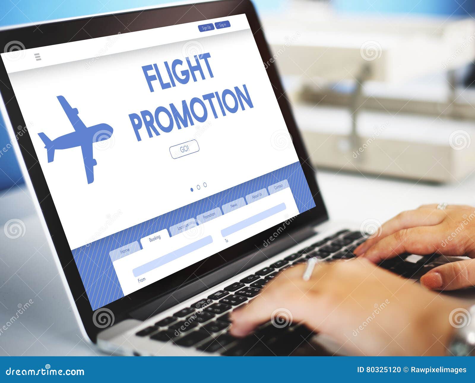 Flight Promotion Offer Plane Traveling Concept Stock Photo - Image of ...
