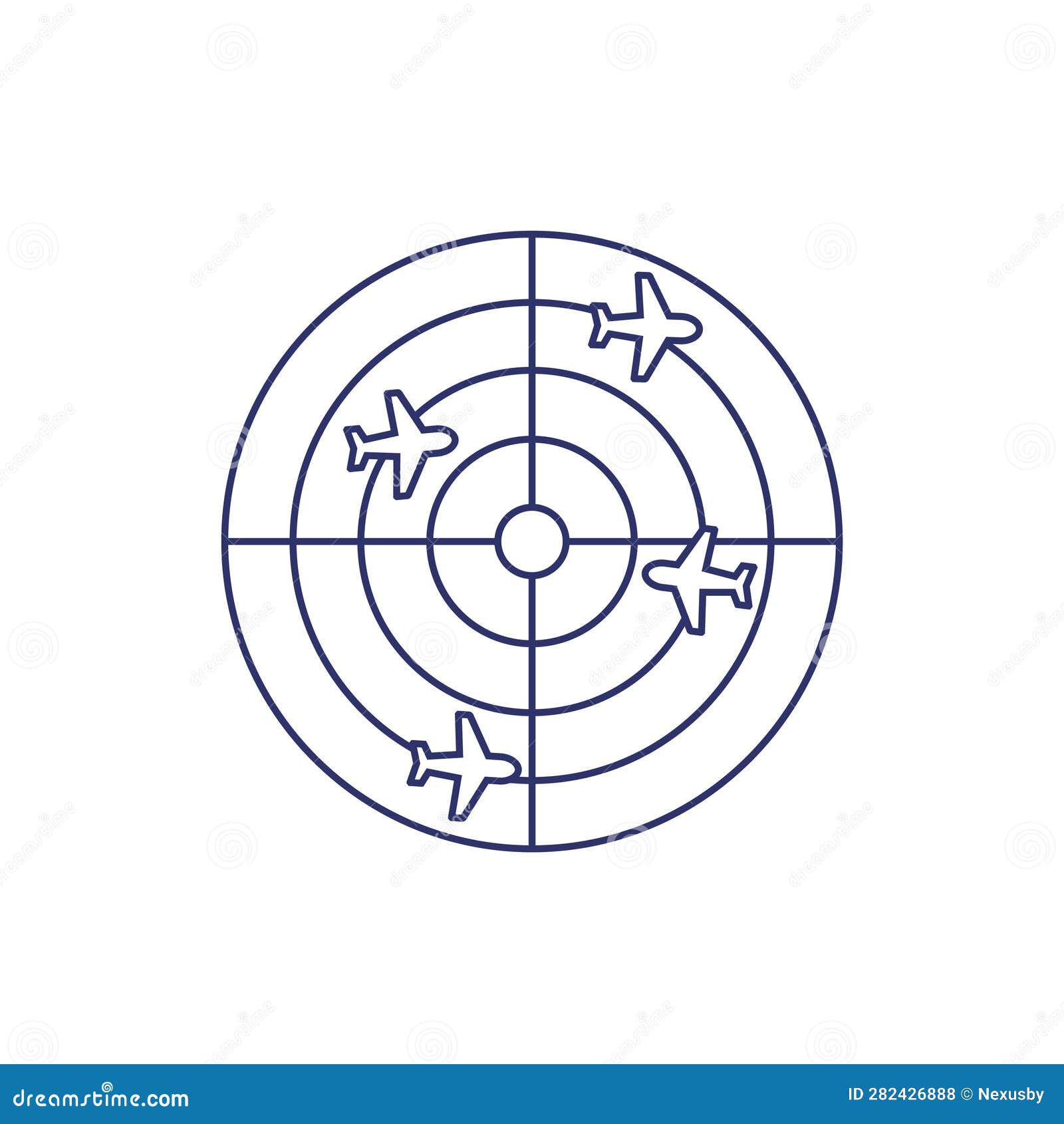 Radar Line Icon, Outline Symbol, Vector Illustration, Concept Sign ...