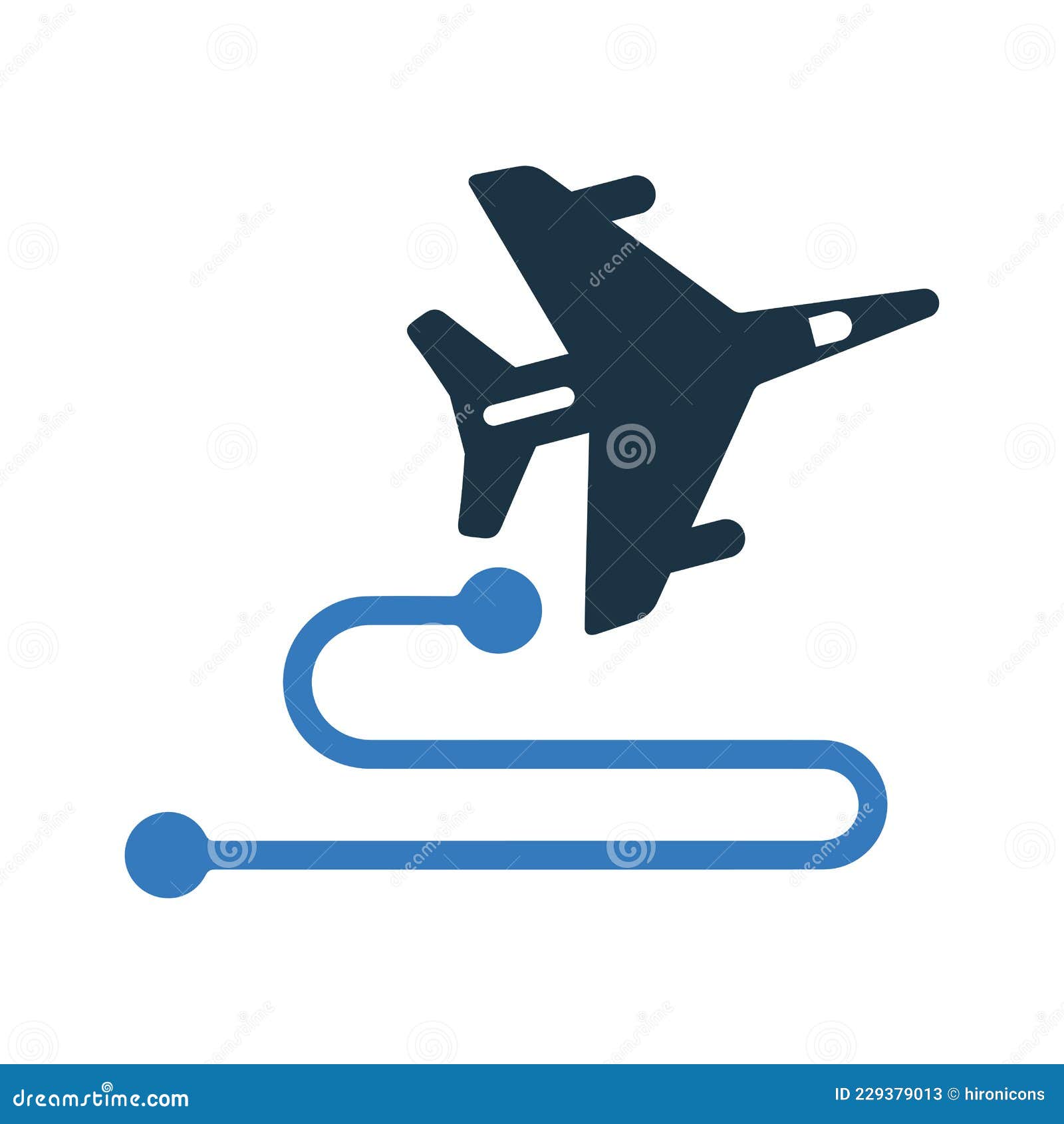 Flight, Route Icon. Simple Editable Vector Illustration Stock ...