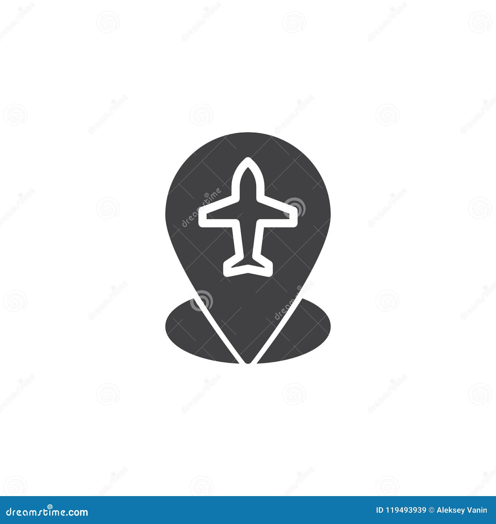 Flight route vector icon stock vector. Illustration of position - 119493939