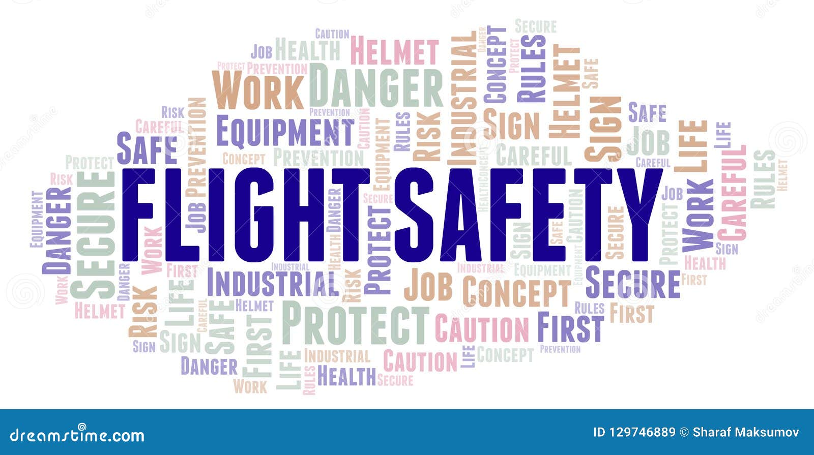 Flight Safety word cloud. stock illustration. Illustration of risk ...