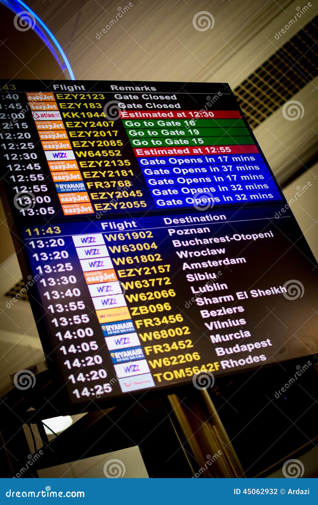 Flight Schedule Timetable Narita Airport Tokyo Japan Editorial Image ...