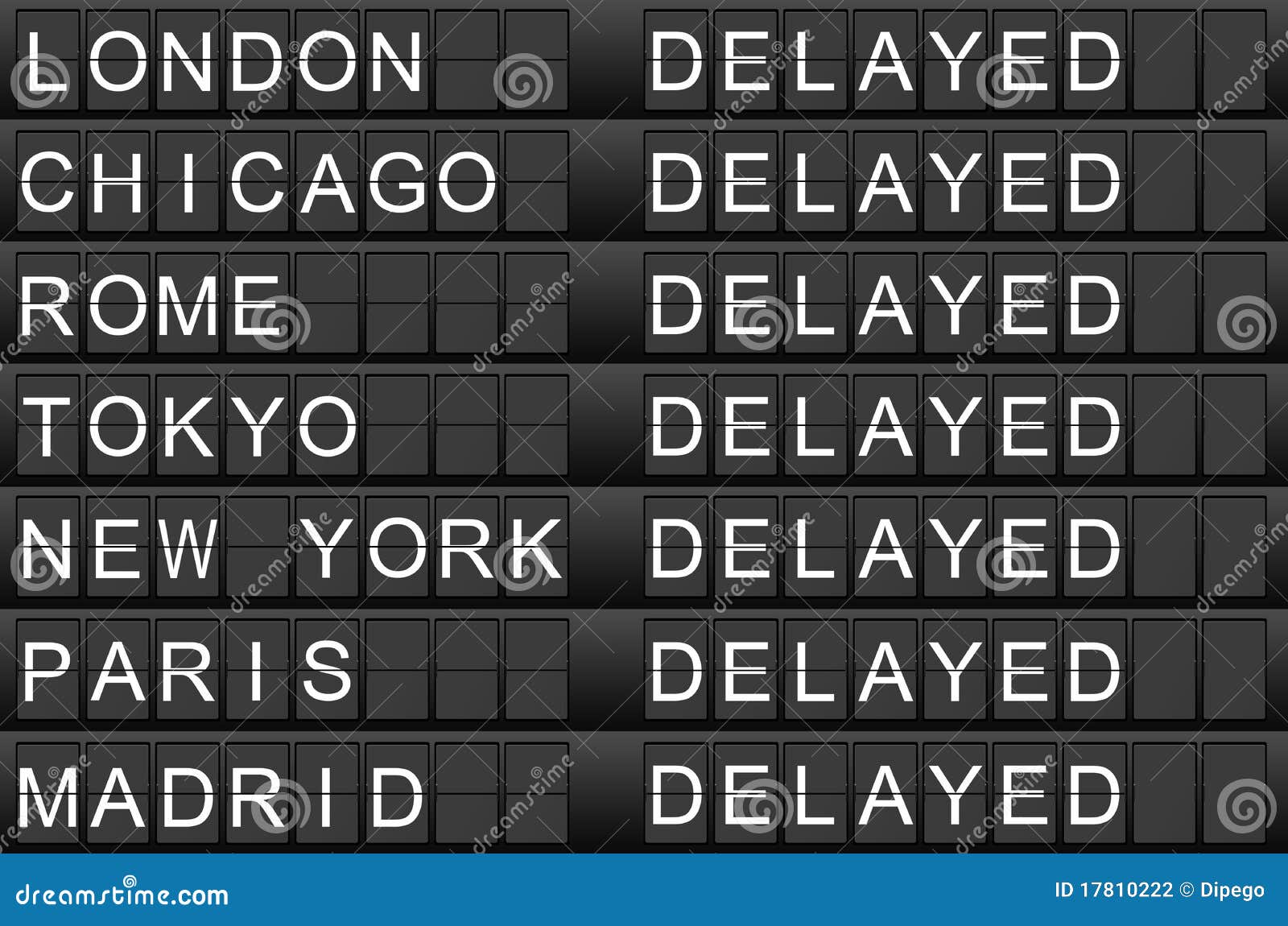 Flight sign stock illustration. Illustration of displaying - 17810222