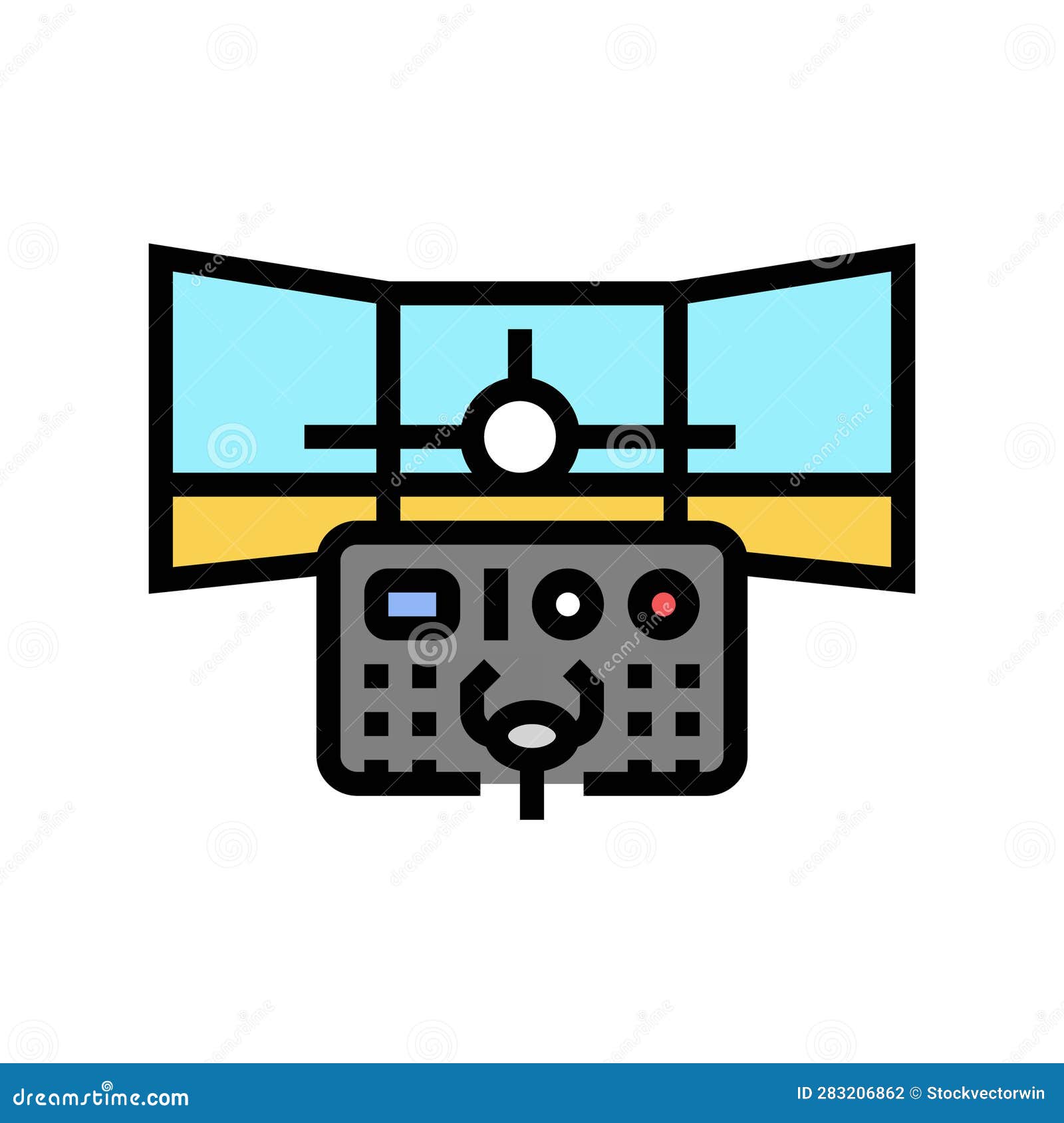 Flight Simulator Aeronautical Engineer Color Icon Vector Illustration ...