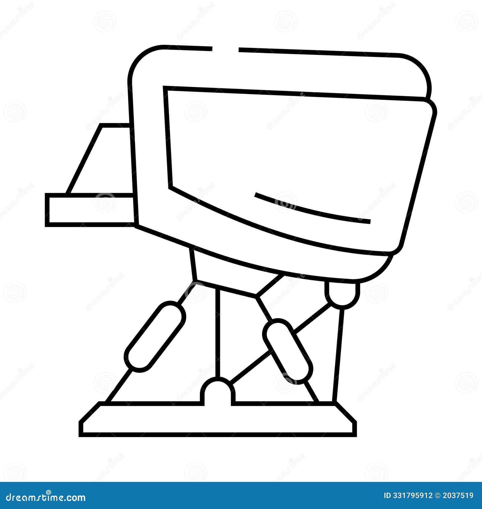 Flight Simulator Aeronautical Engineer Line Icon Vector Illustration ...