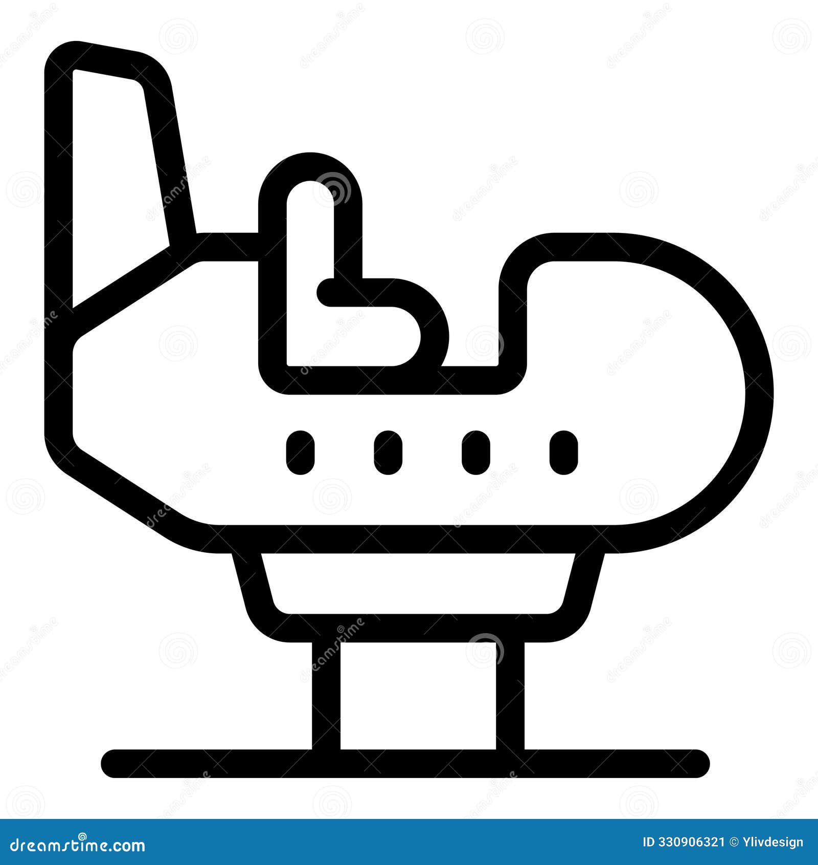 Flight Simulator Machine Standing on a Platform, Side View Stock Vector ...