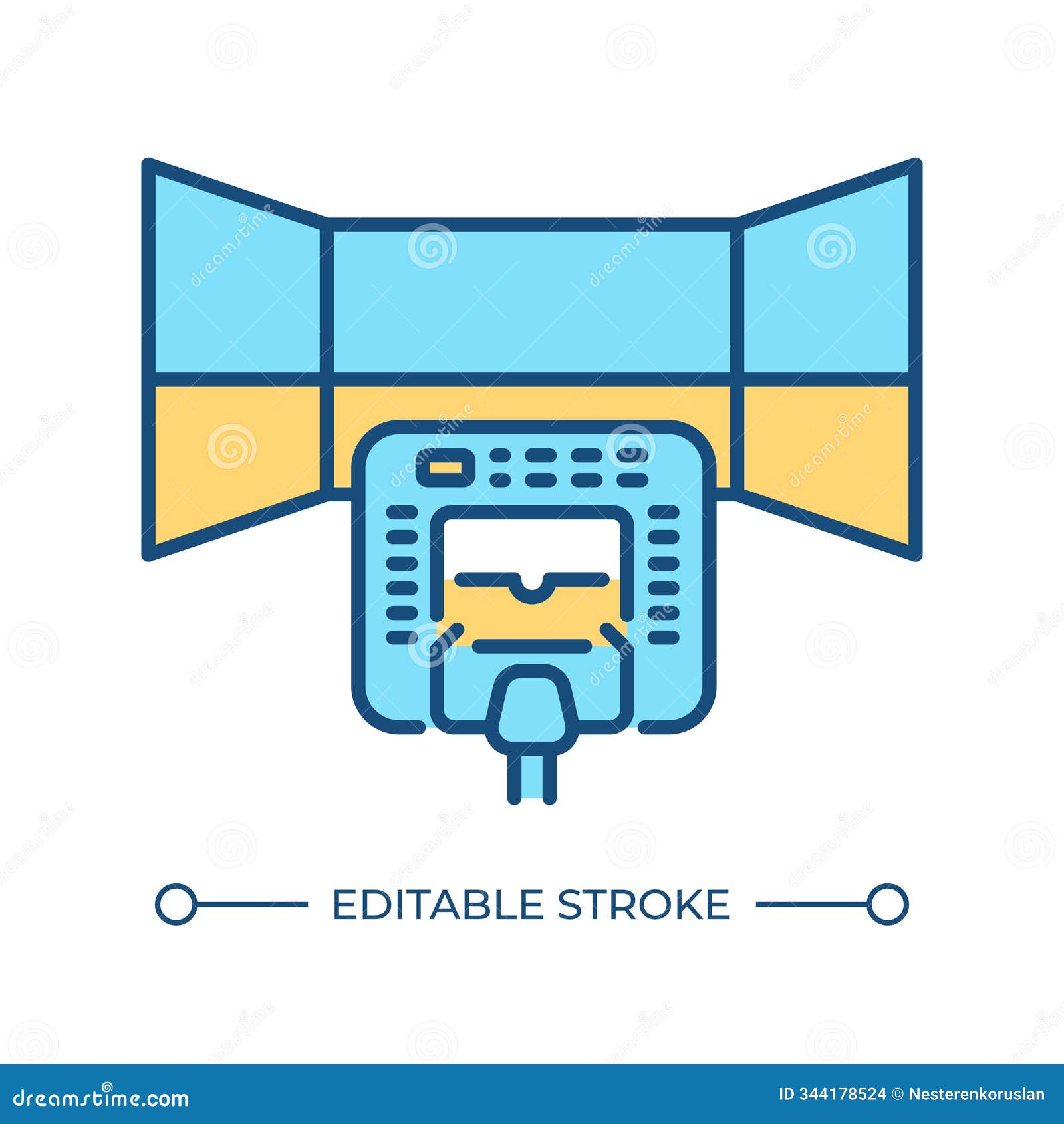 Flight Simulator RGB Color Icon Stock Vector - Illustration of icon ...