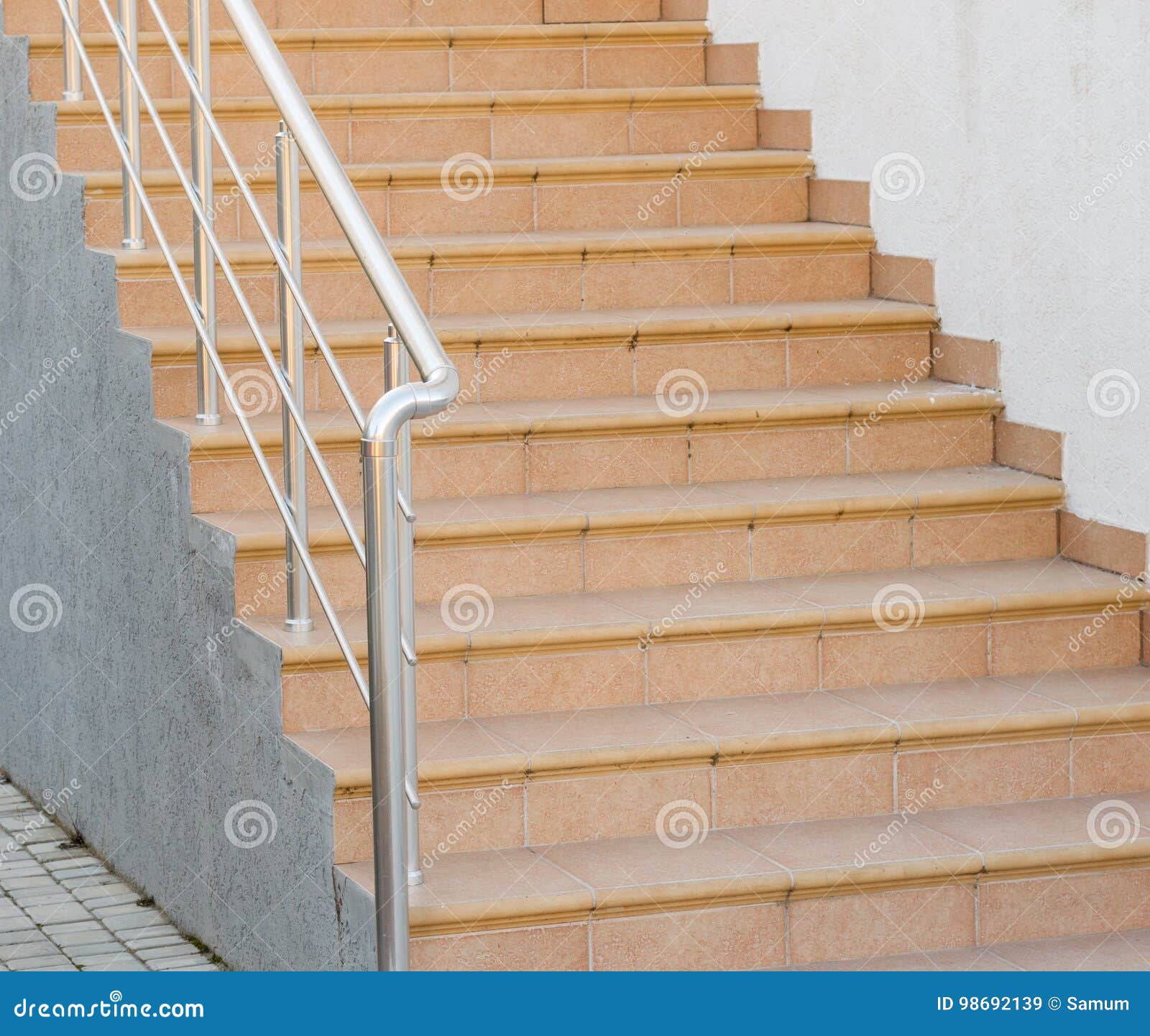 Flight of Stair Steps stock image. Image of railing, fence - 98692139