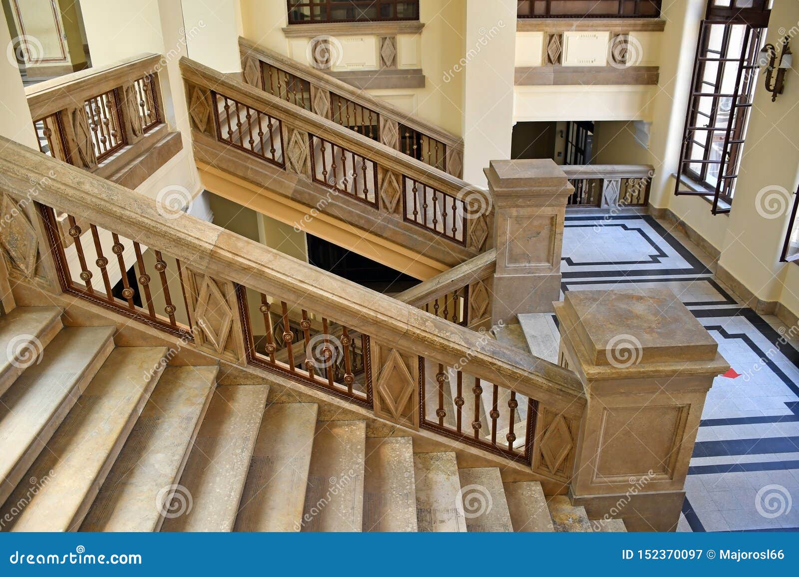 Flight of Stairs in the Building of the University Stock Image - Image ...