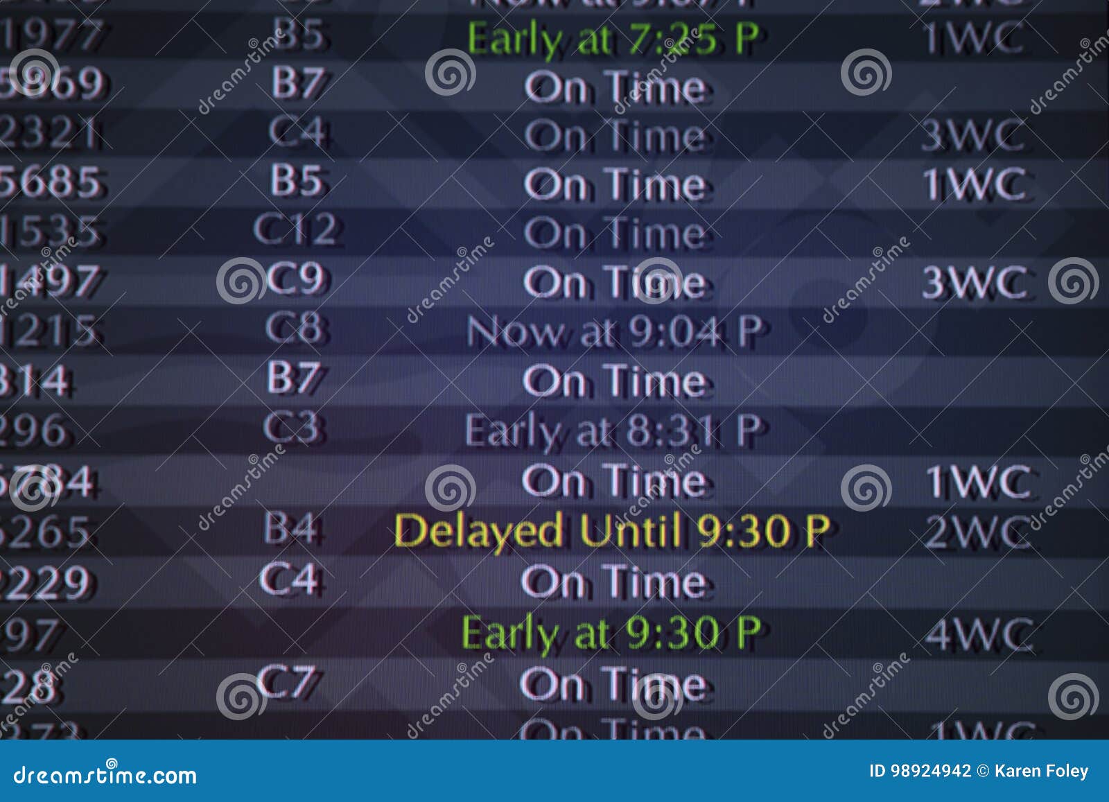 Flight Status Board in Airport Stock Photo - Image of arrival, early ...