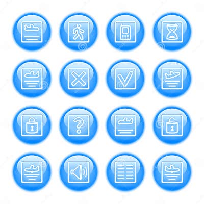 Flight status icon set stock vector. Illustration of airport - 25047399