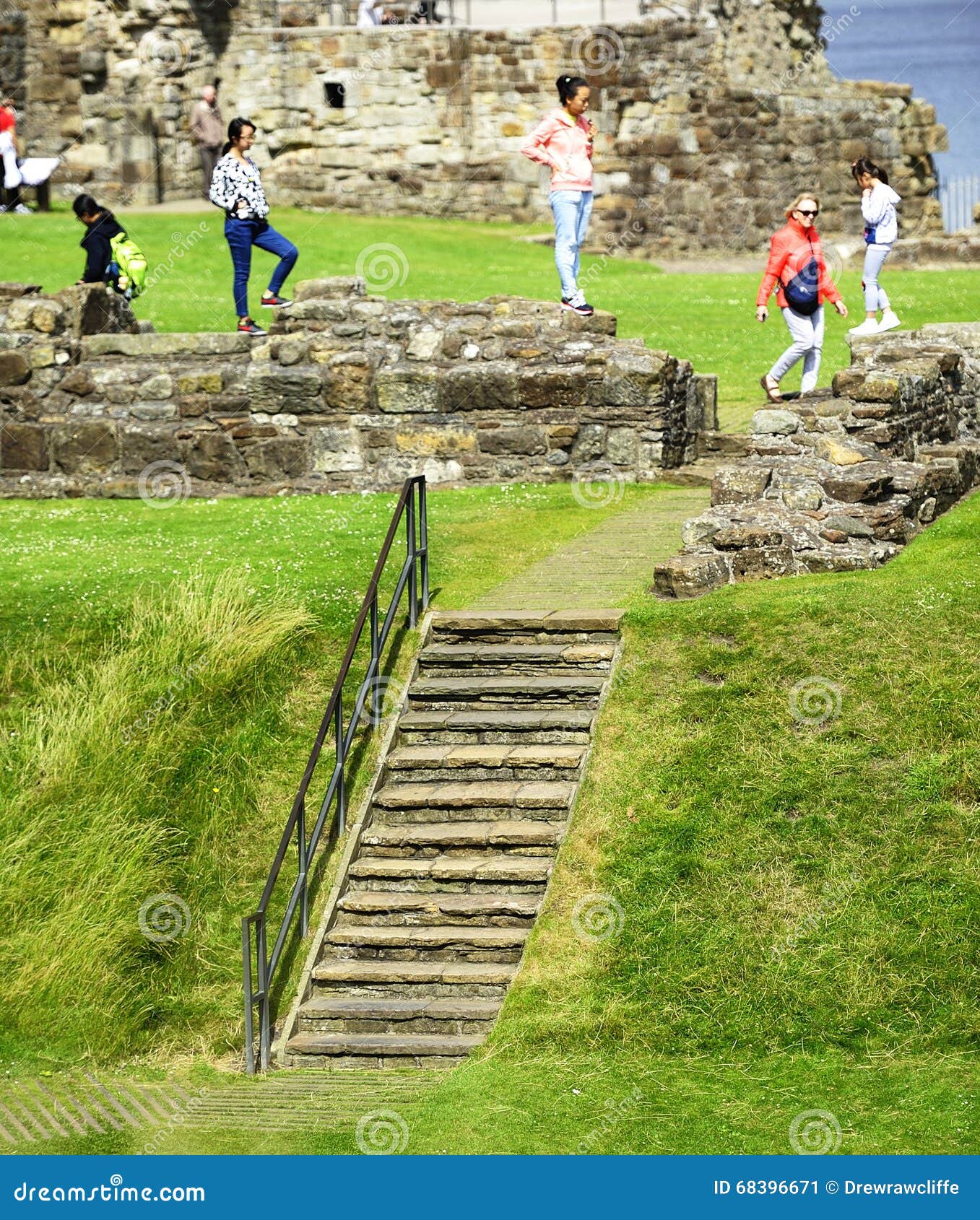 Flight of Steps in the Ruins Editorial Photo - Image of scotland ...