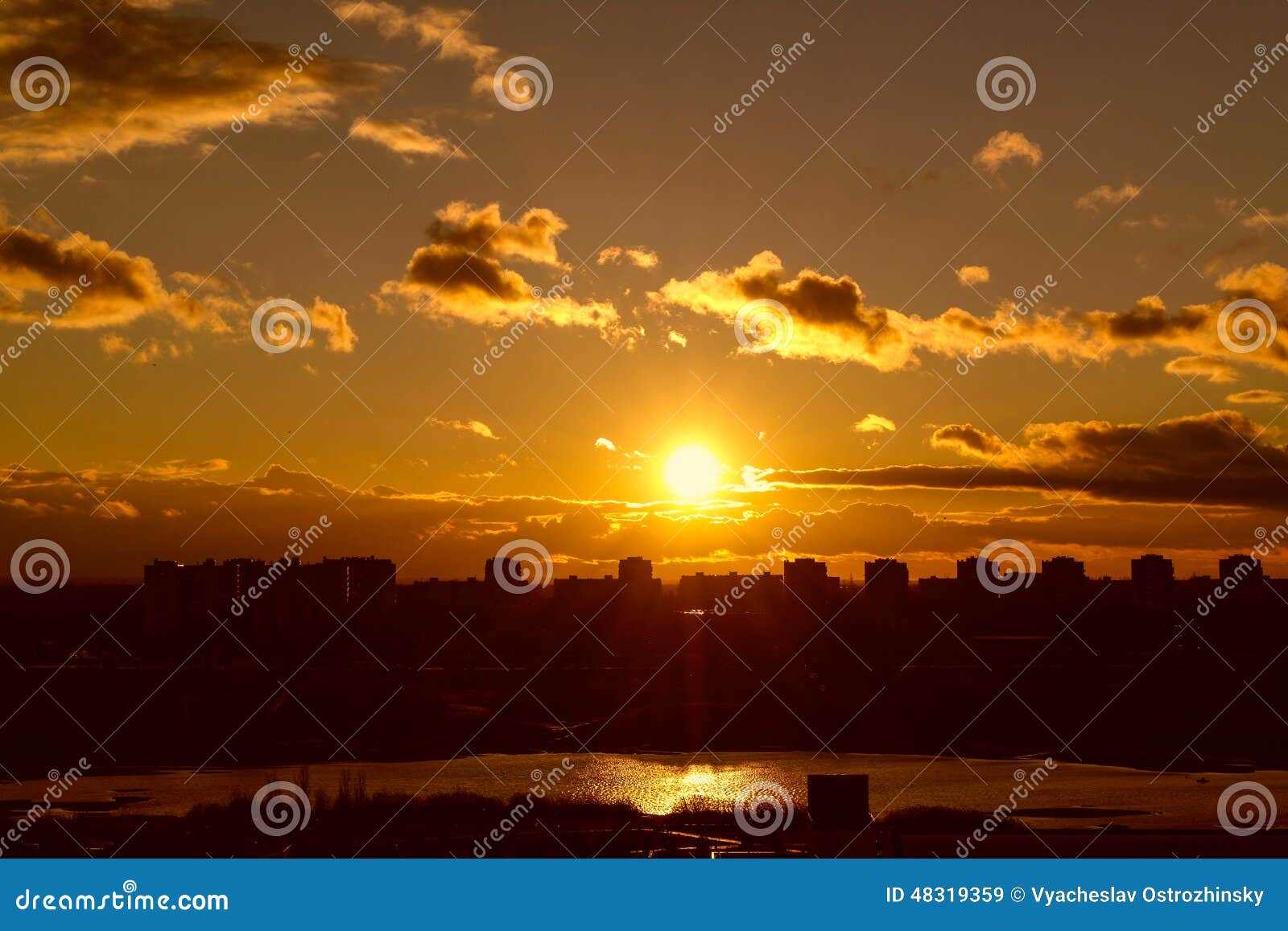 Flight at sunset stock image. Image of horizon, architecture - 48319359