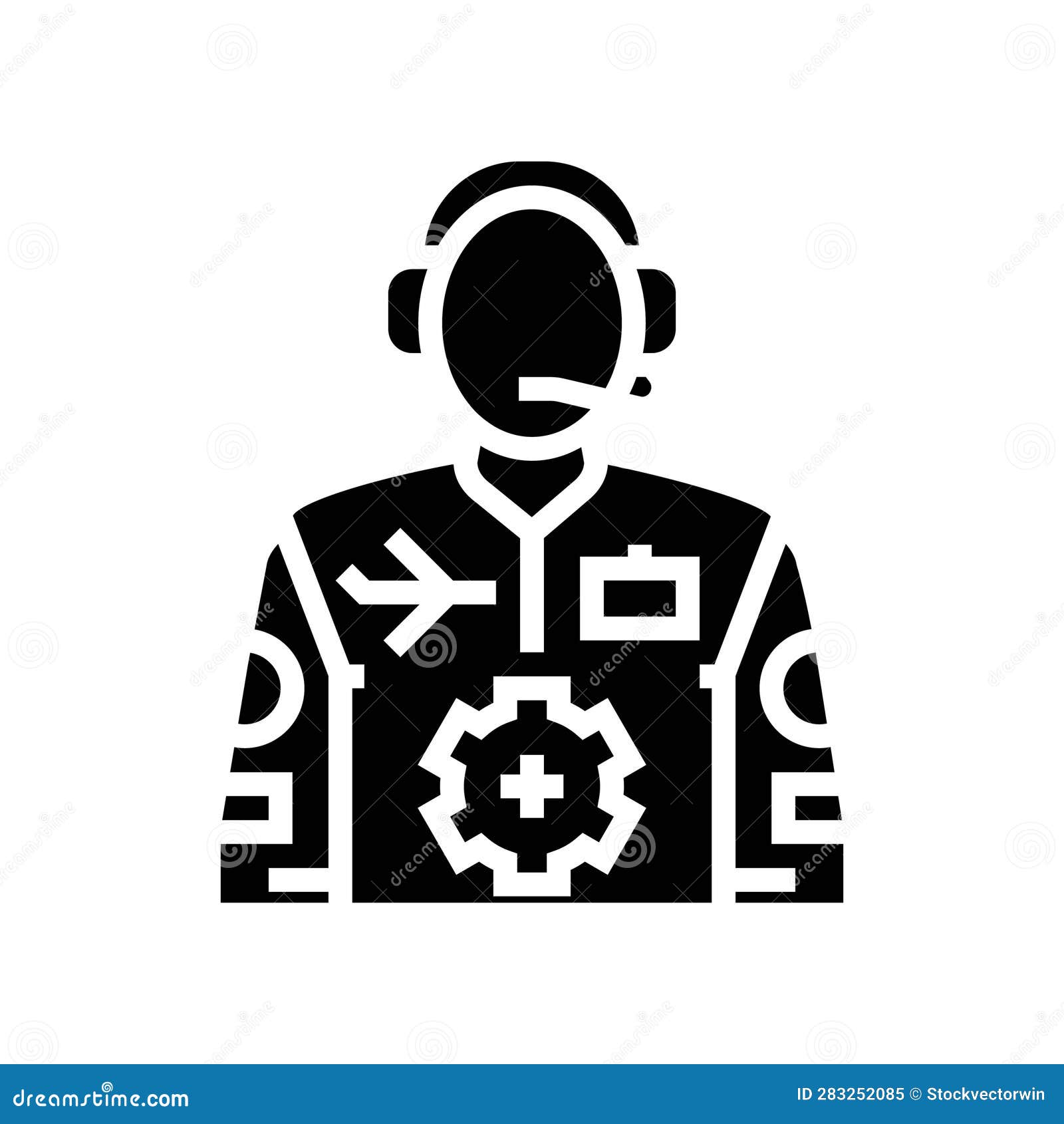 Flight Test Aeronautical Engineer Glyph Icon Vector Illustration Stock ...