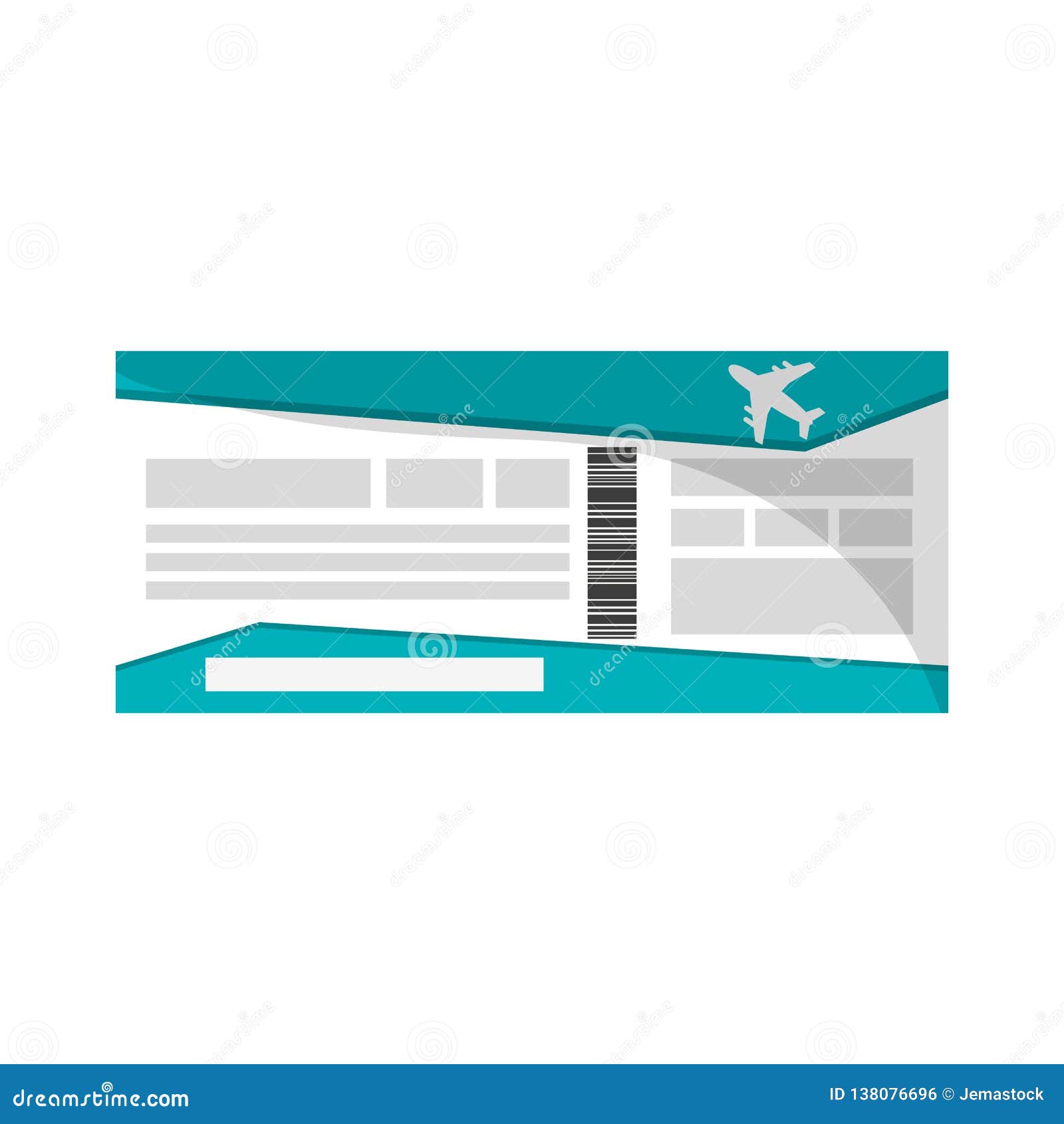 Flight ticket symbol stock vector. Illustration of departure - 138076696