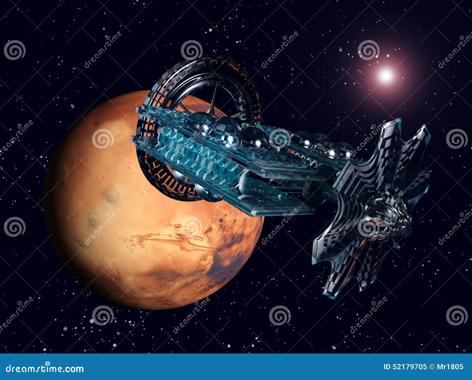The Flight to Mars stock illustration. Illustration of planet - 52179705
