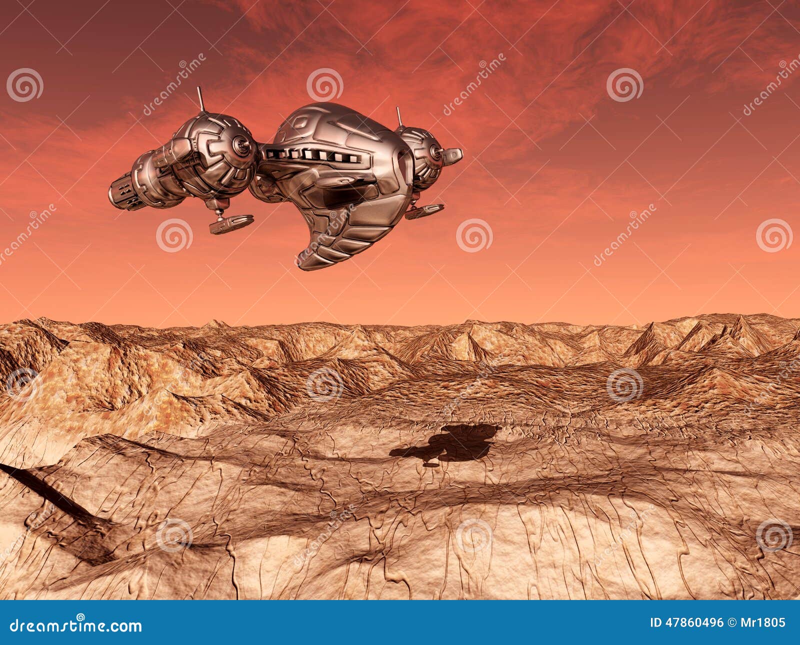 The Flight to Mars stock illustration. Illustration of generated - 47860496