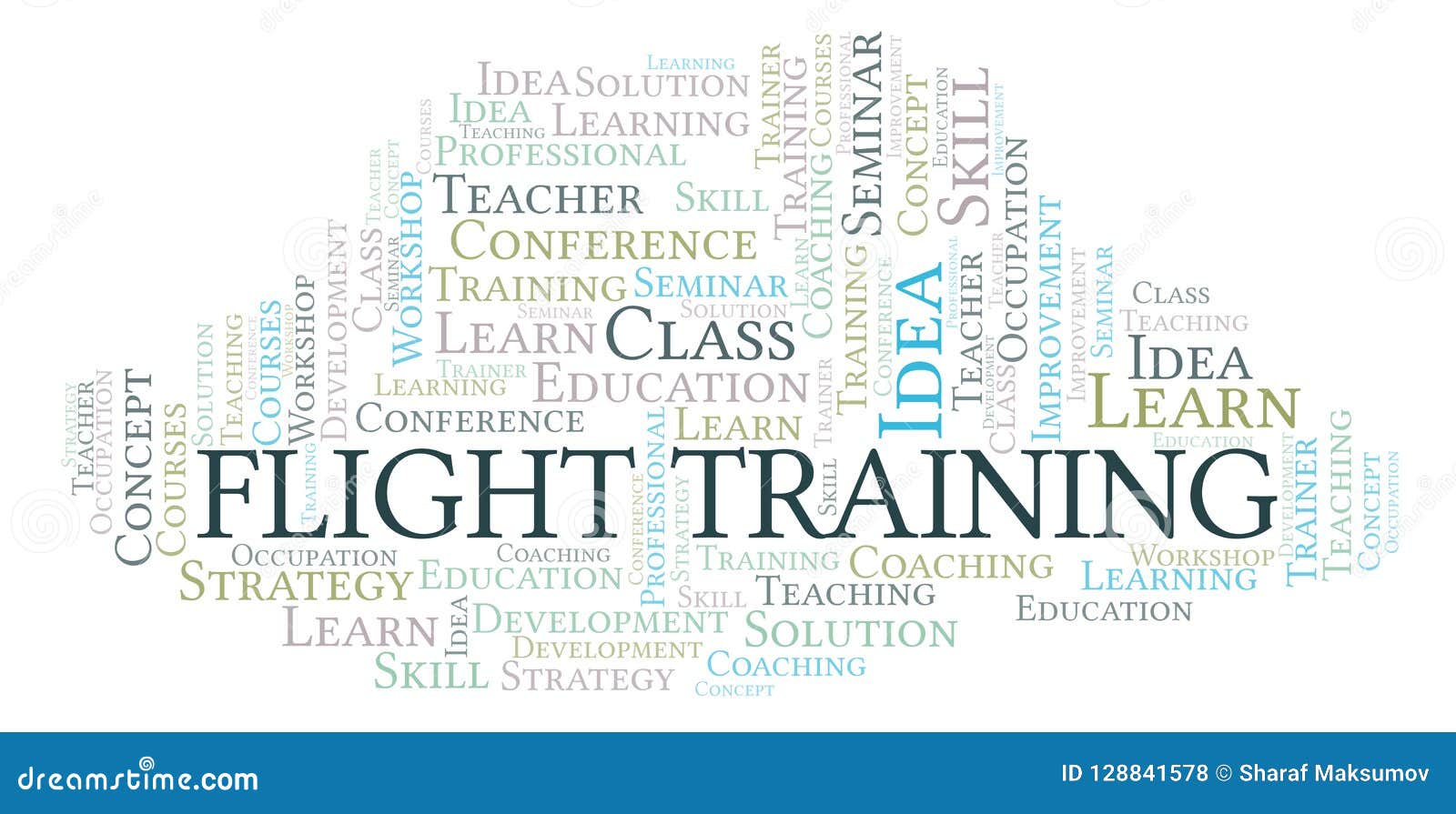 Flight Training Word Cloud. Stock Illustration - Illustration of font ...
