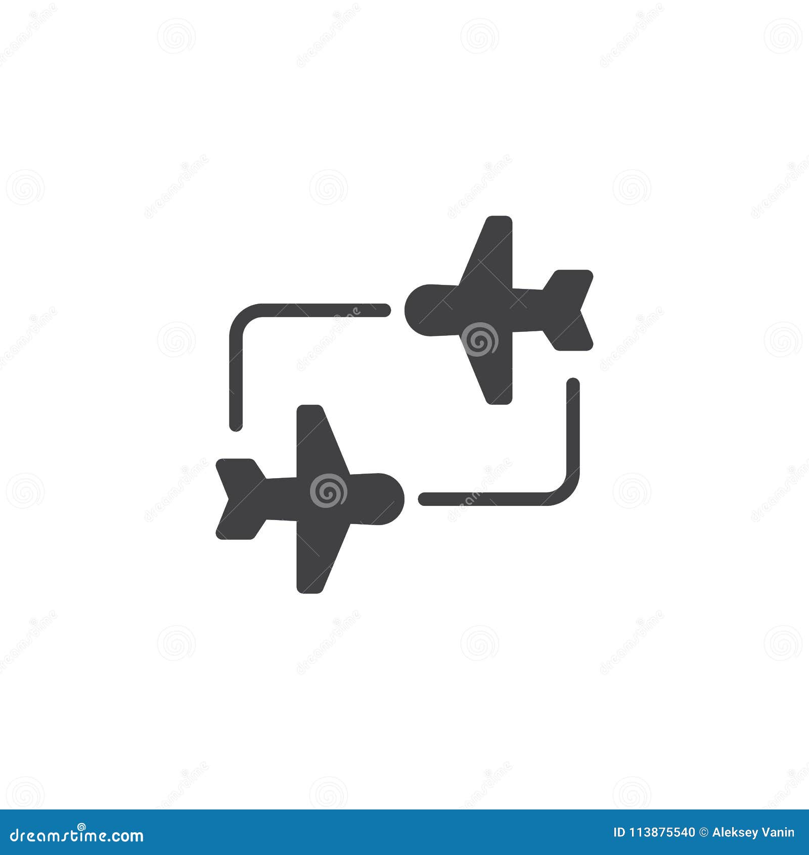 Flight Transfer Icon. Linear Vector Illustration From Airplane ...