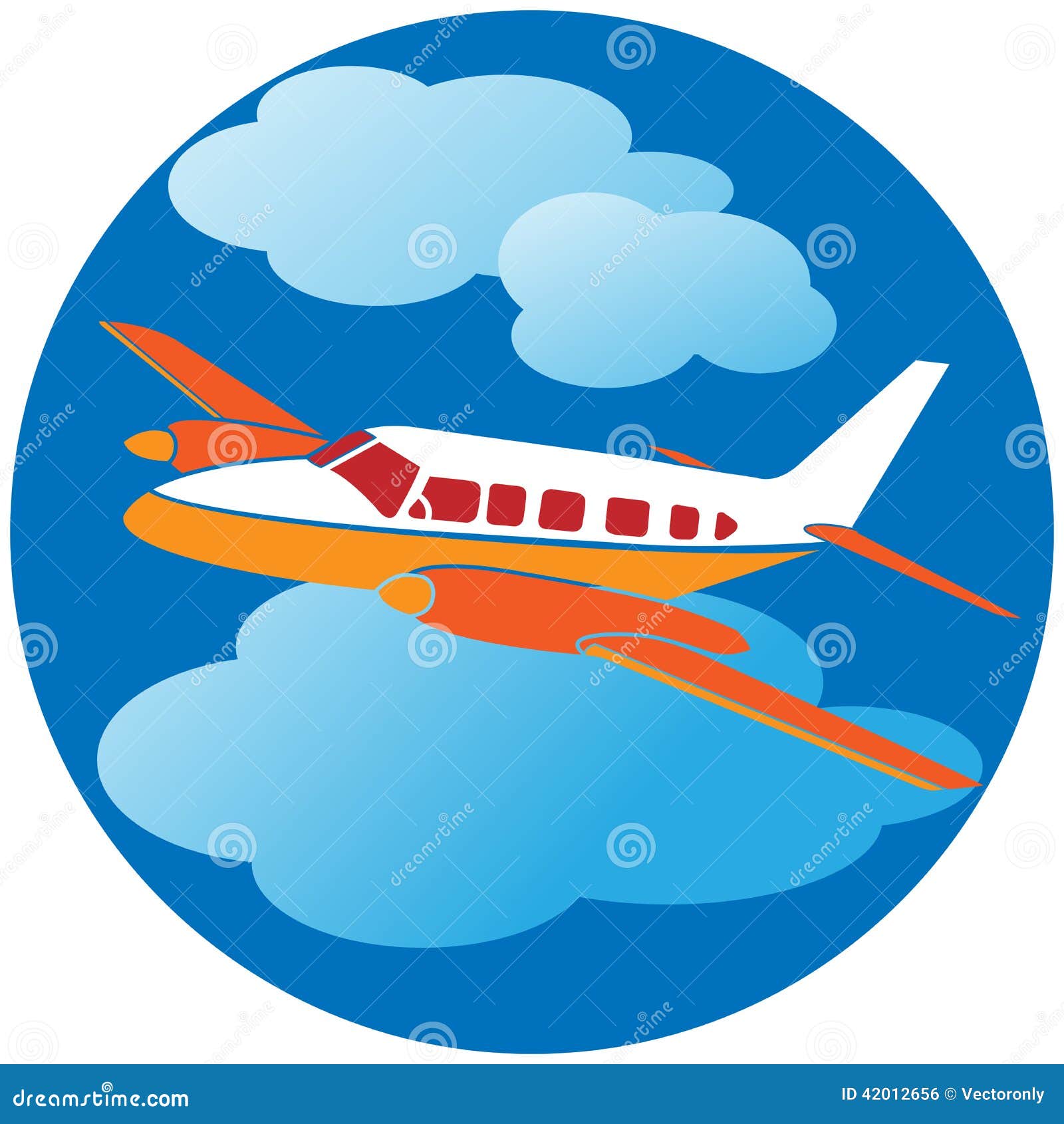Flight travel stock vector. Illustration of symbol, tour - 42012656