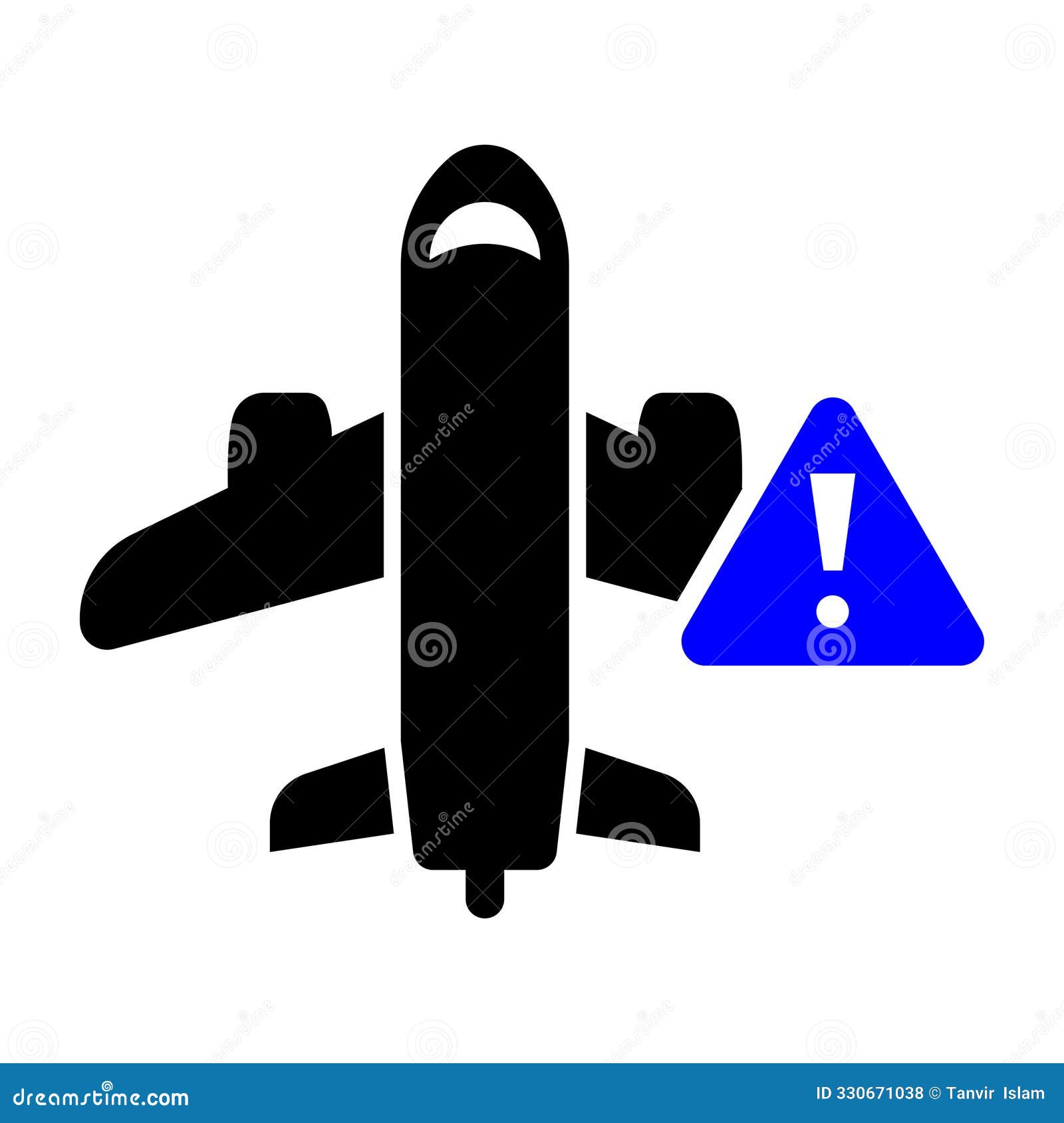 Flight Warning Icon stock illustration. Illustration of graphic - 330671038