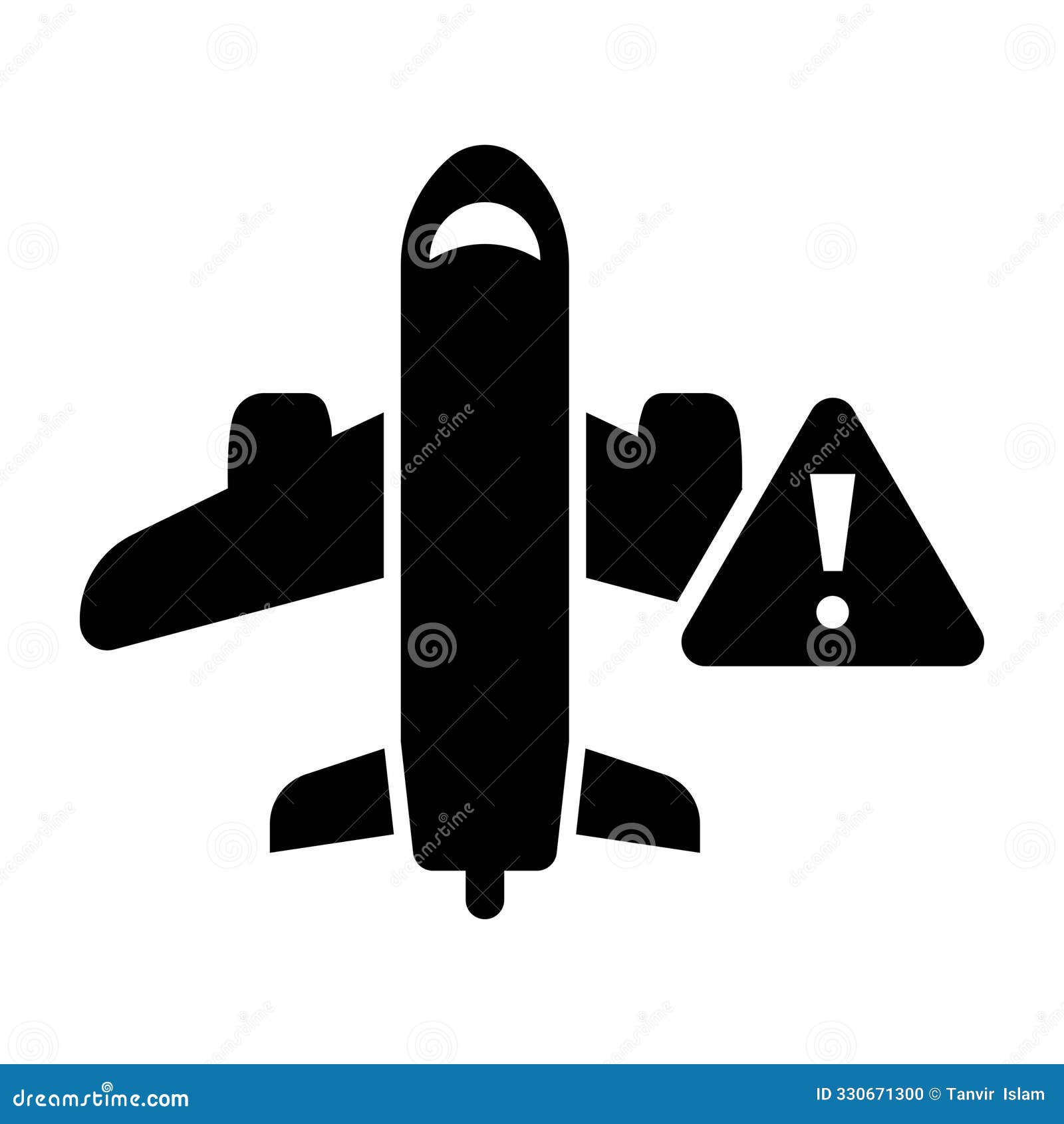 Flight Warning Icon stock illustration. Illustration of beautiful ...